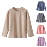 Avtoify Kids Solid Color Long Sleeve Round Neck Warm Home Sleepwear ...