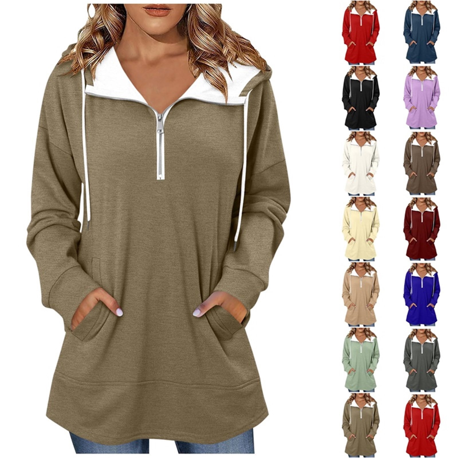 Avtoify Ladies Fashion Solid Color Pocket Summer Top for Women Dressy ...