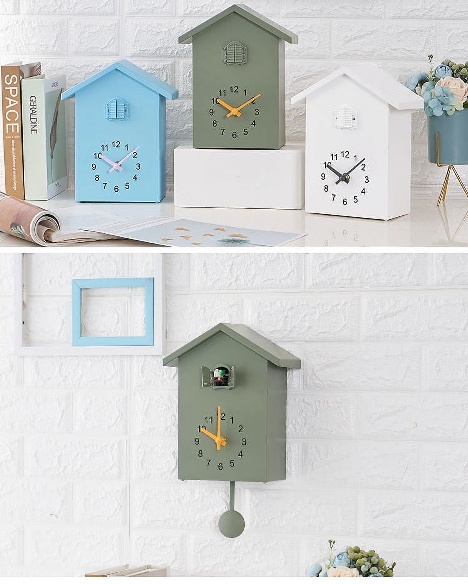 Avtoify Large Clock Clock - White Birdhouse Modern Desig - Walmart.com