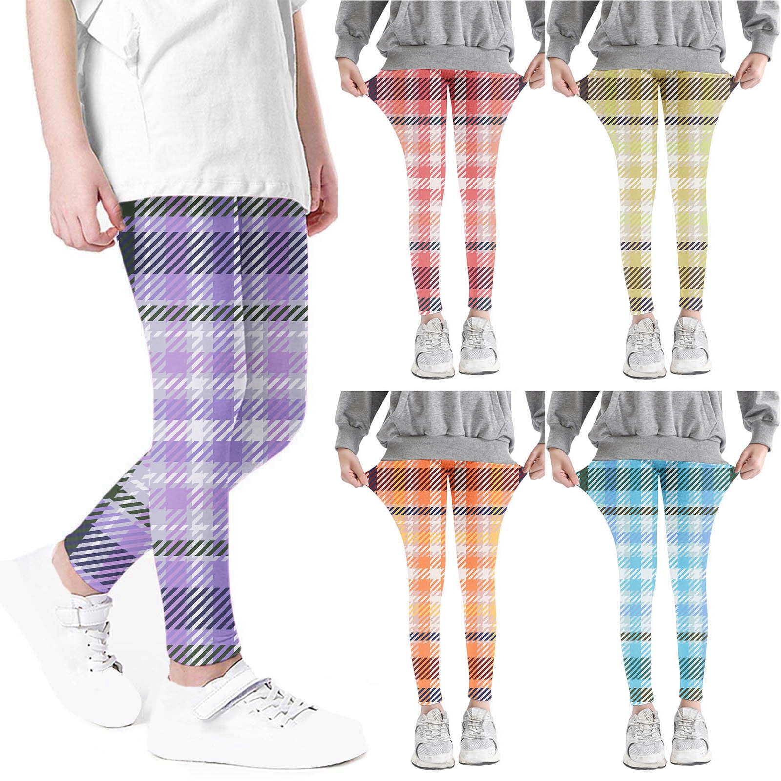 Avtoify Lattice Print High Waist Elastic Soft Fabric Leggings Pants for ...