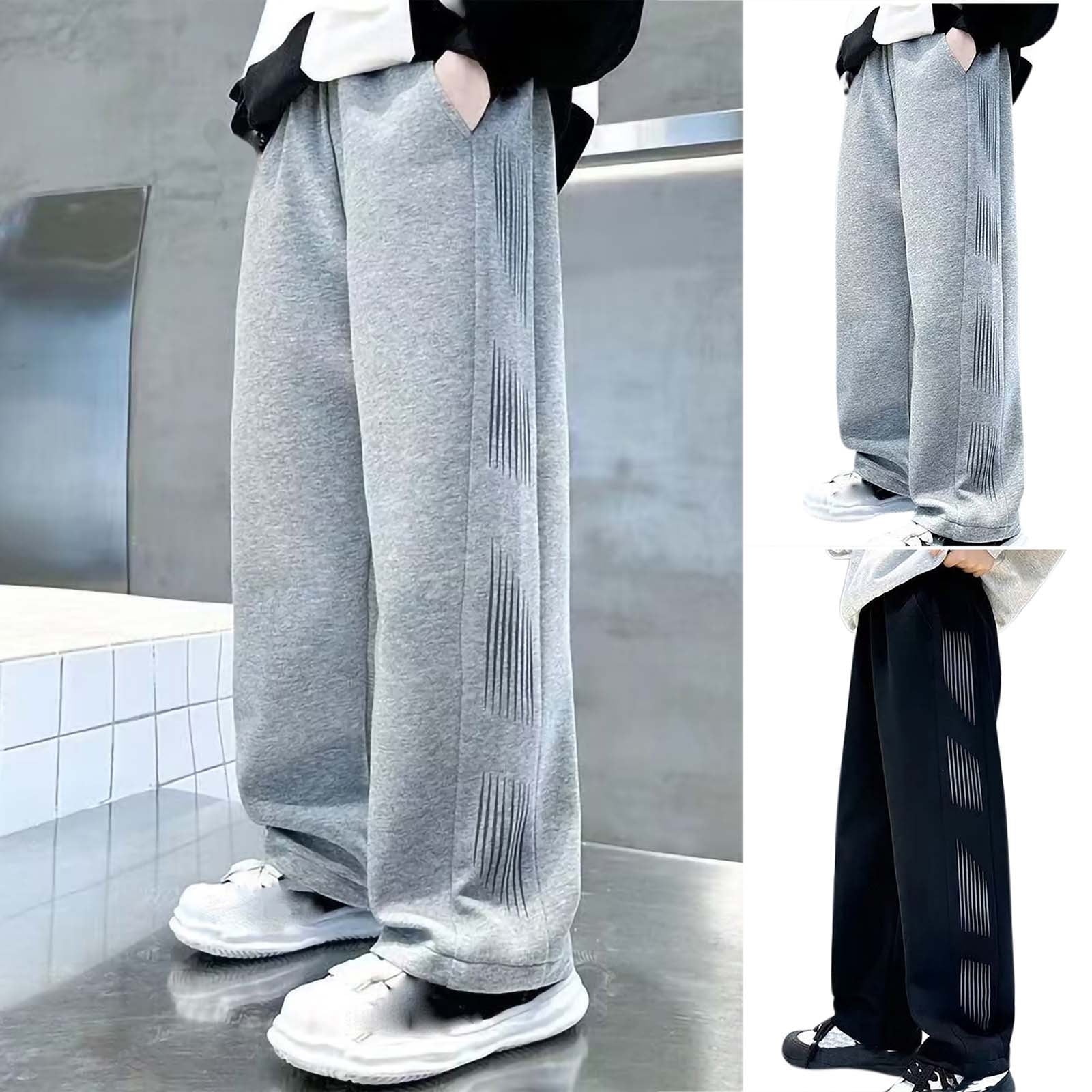 Avtoify Loose Straight Wide Leg Solid Sport Trouser Summer Girls Casual ...