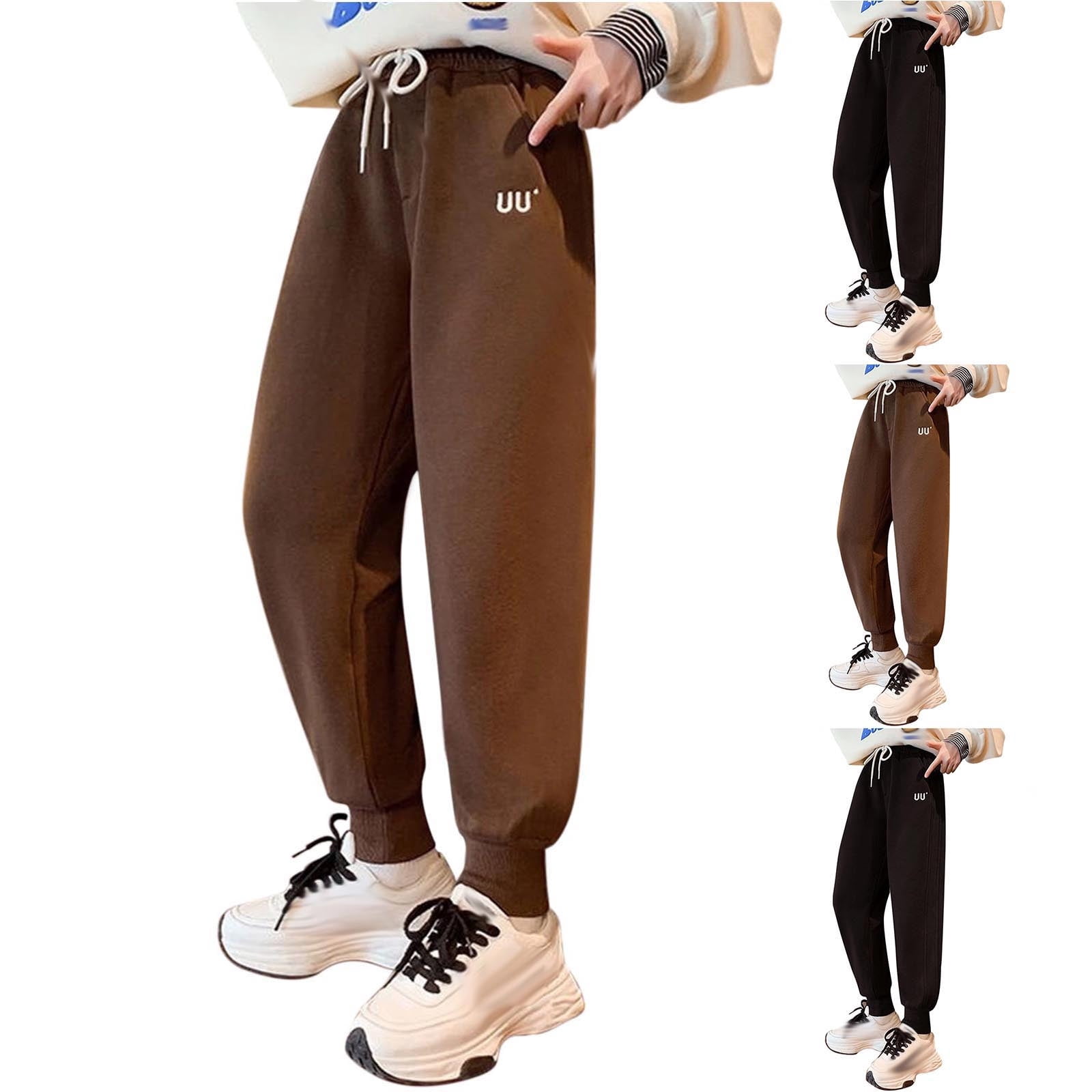 Avtoify Loose Straight Wide Leg Solid Sport Trouser Summer Girls Casual ...