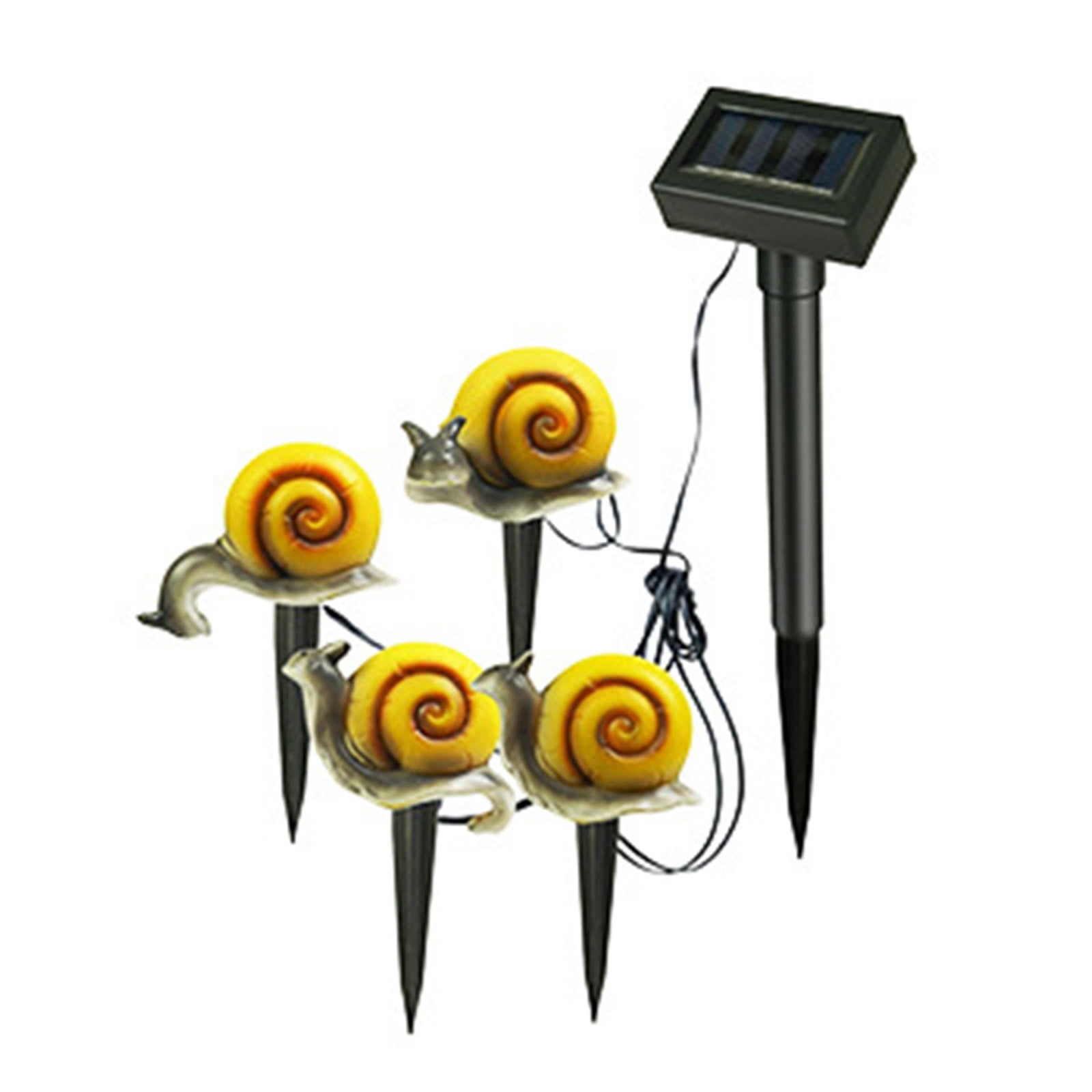 Avtoify Outdoor Garden Lights, Snail Garden Light4 Pc Resin Solar ...