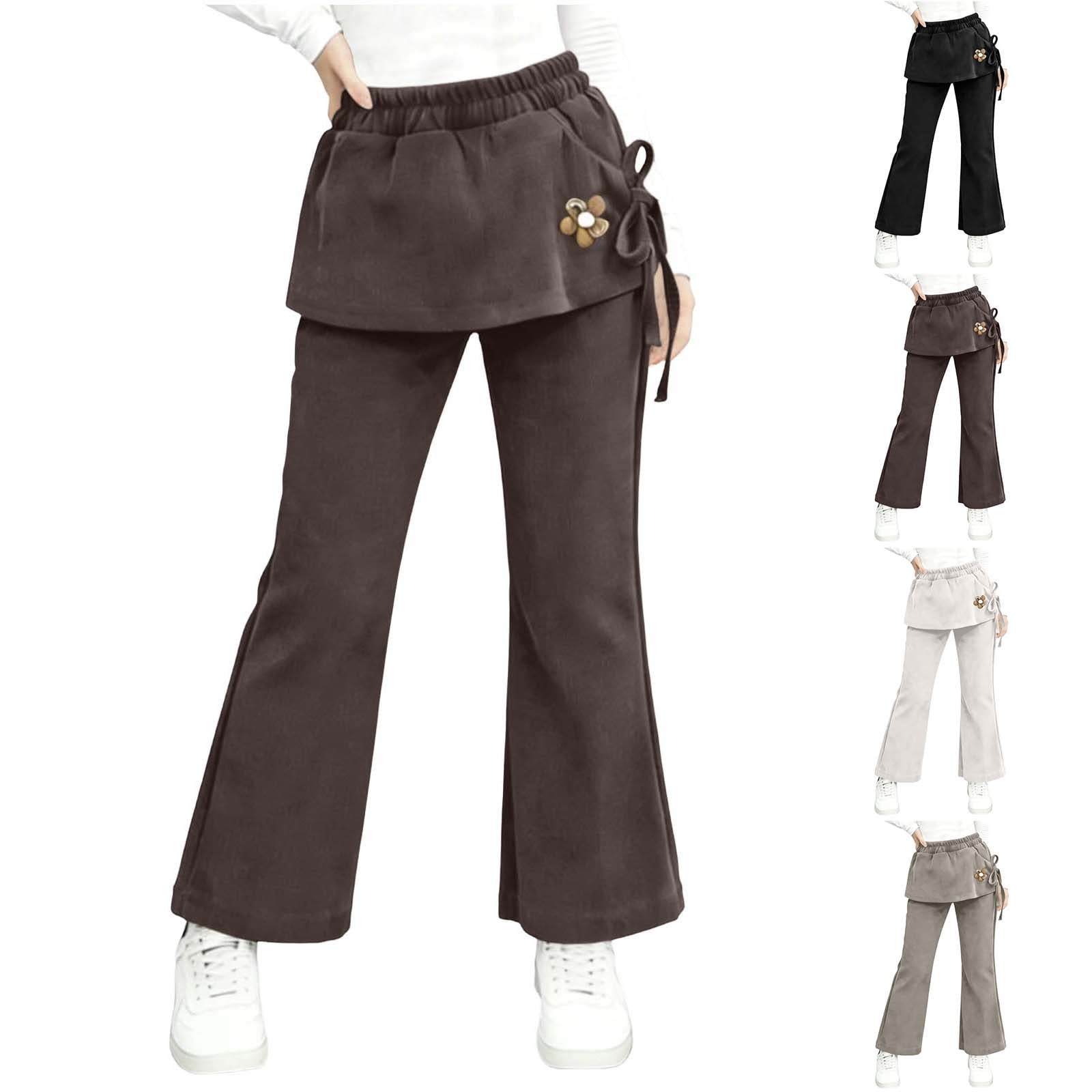 Avtoify Pack Elastic Waist Fabric Casual Pants for Kids Daily Outfit ...