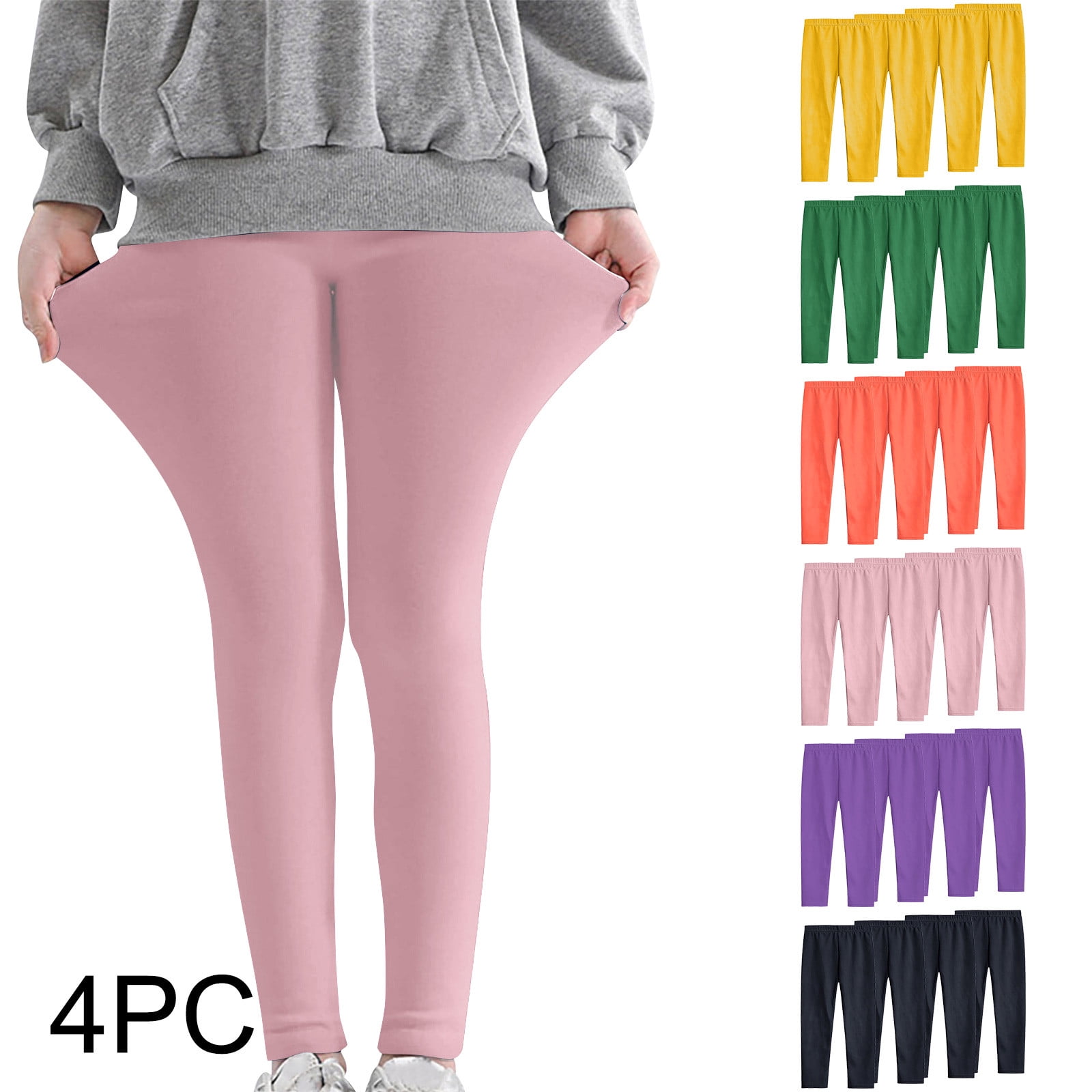 Avtoify Pack Soft Breathable Elastic Fabric Leggings Pants for Toddler ...