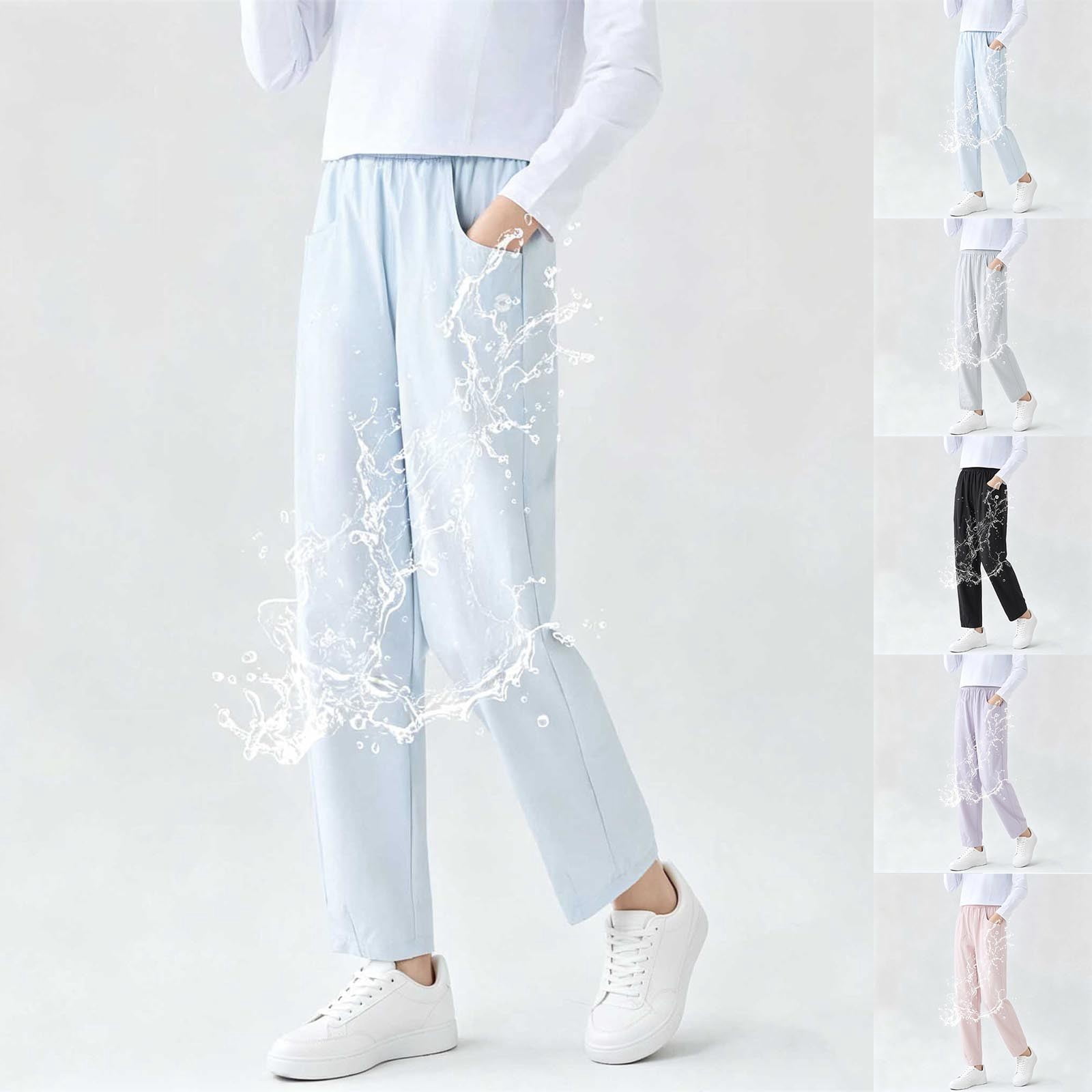 Avtoify Pocket Elastic Waist UPF Waterproof Breath Fabric Outdoor Pants ...