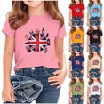 Avtoify Print Loose Summer Kids Short Sleeve Shirts Round Neck Top for ...