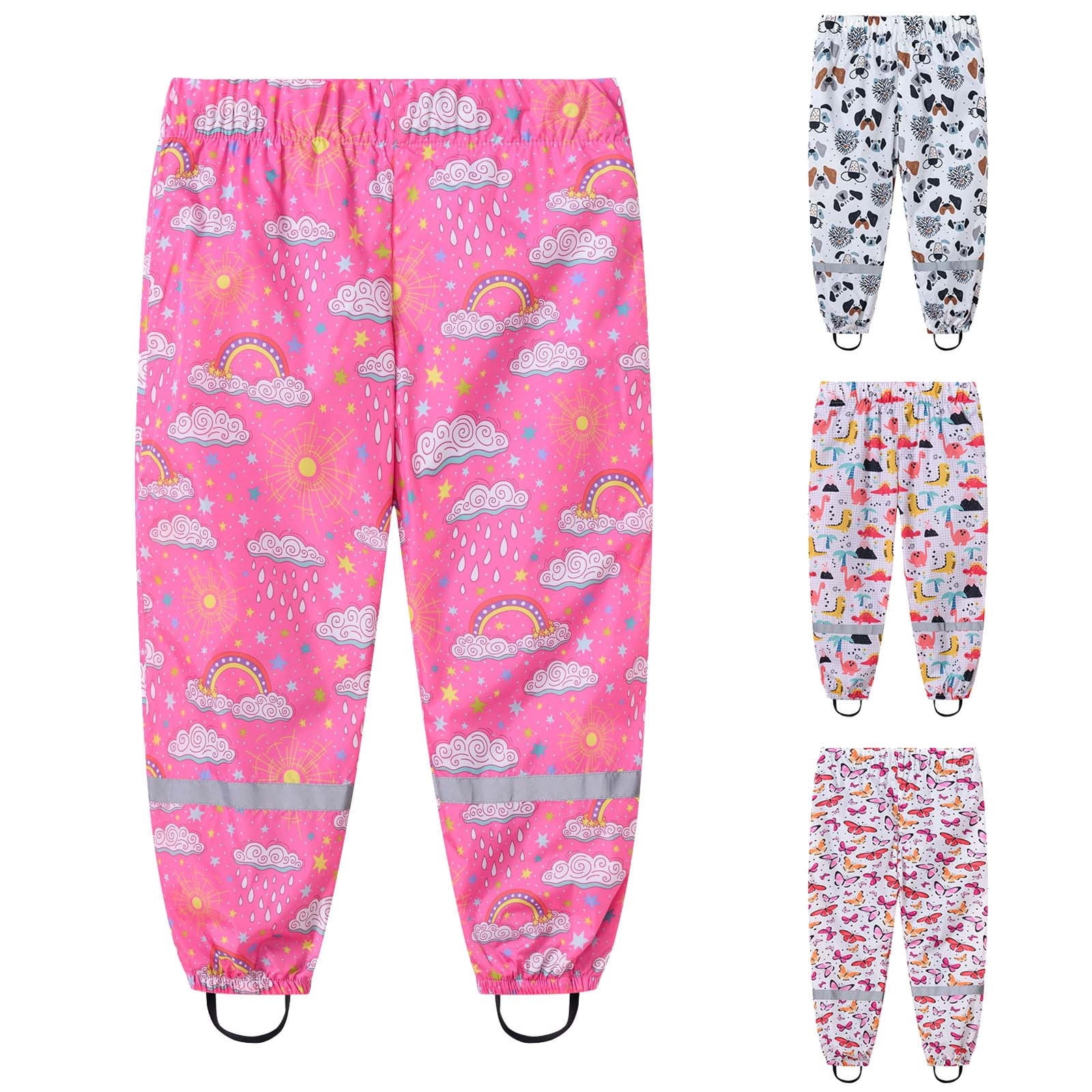 Avtoify Print Split Waterproof Rain Trouser Summer Girls Pants Boys ...