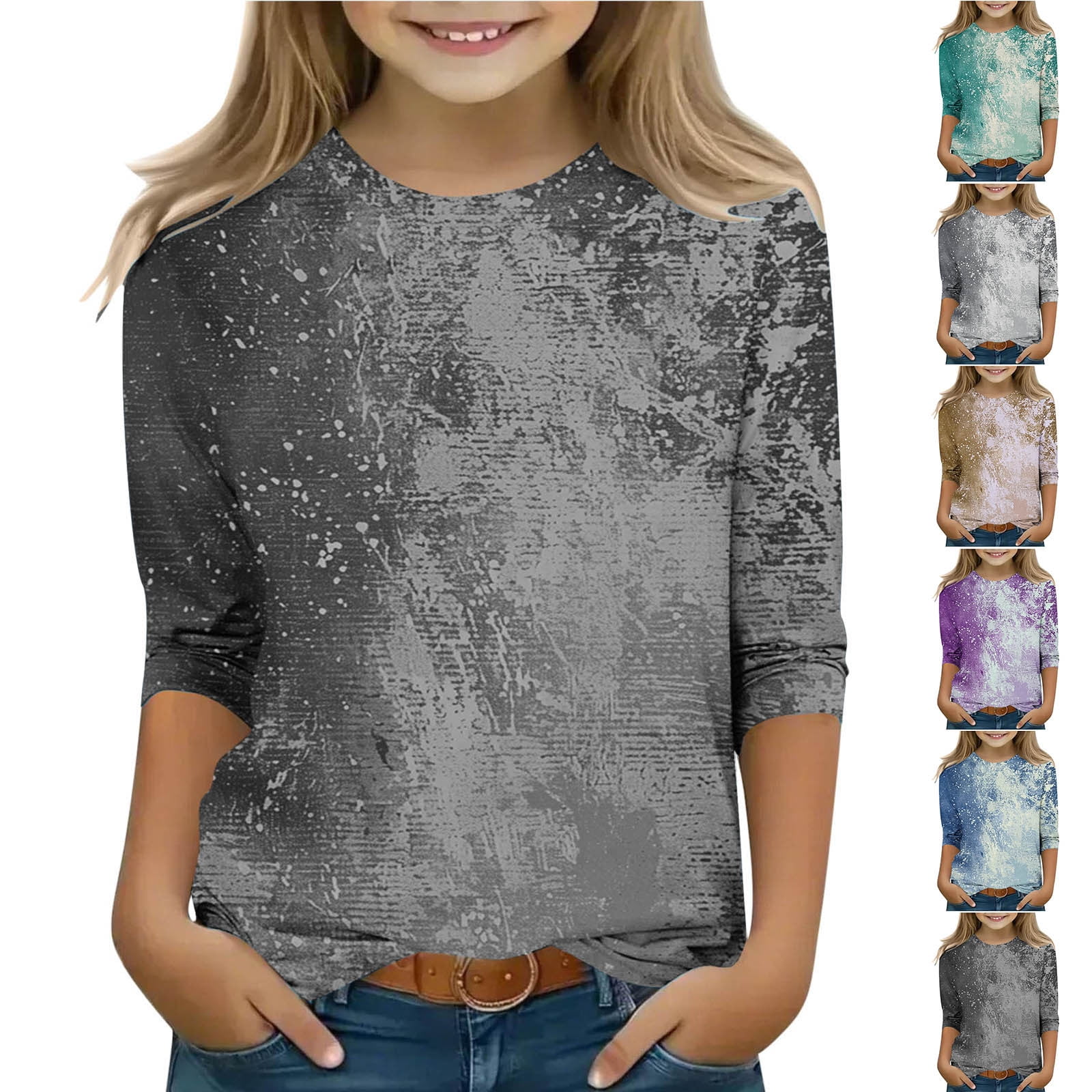 Avtoify Quarter Sleeve Print Round Neck Summer Kids Short Sleeve Shirts ...