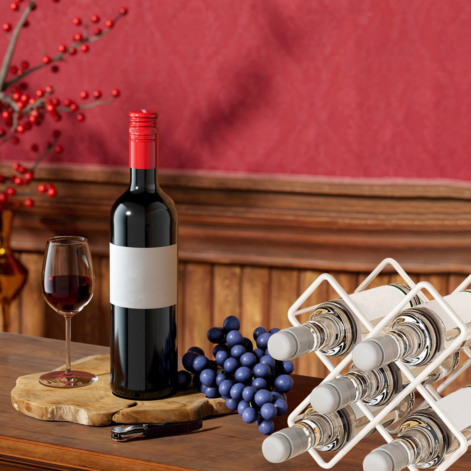 Avtoify Refrigerator Wine Rack Wine Storage Wine Cabinet Accessories ...