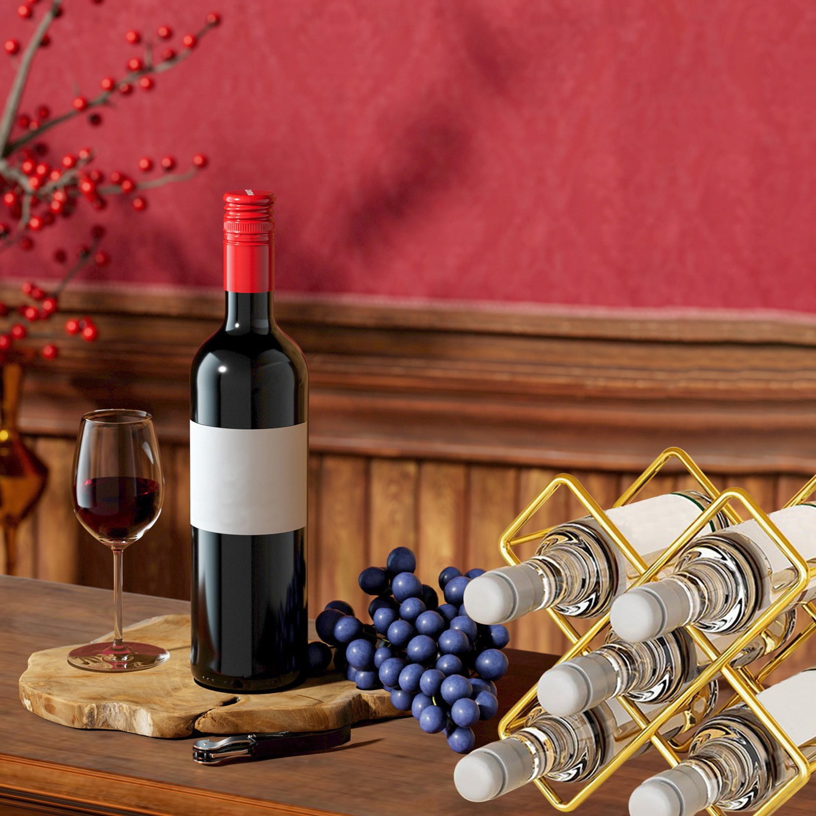 Avtoify Refrigerator Wine Rack Wine Storage Wine Cabinet Accessories ...