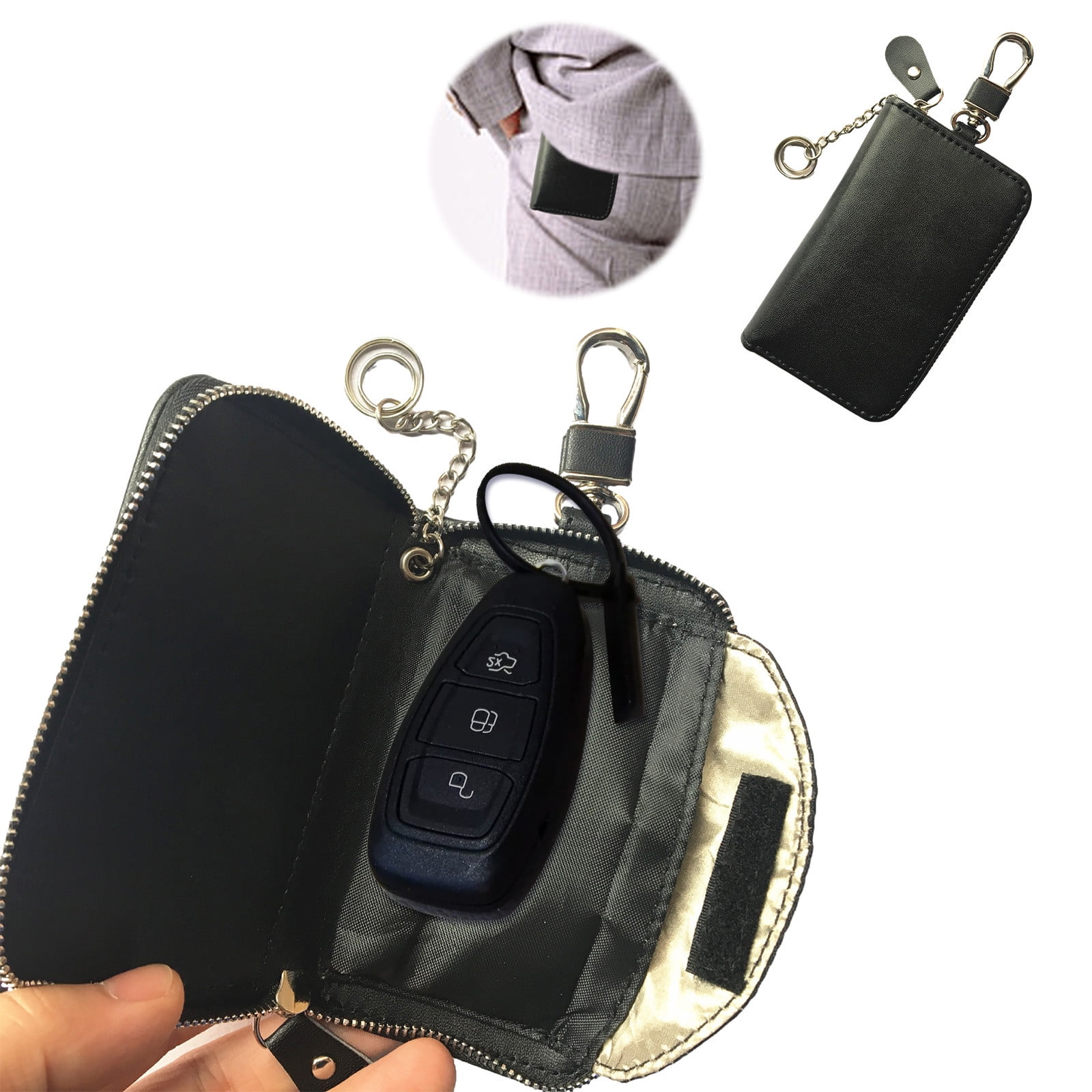 PRETXORVE Retro Faraday Bag Car Key Ant-i Theft Internal Rfid Shielding ...