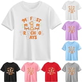Avtoify School Print Graphic Summer Kids Short Sleeve Shirts Round Neck ...
