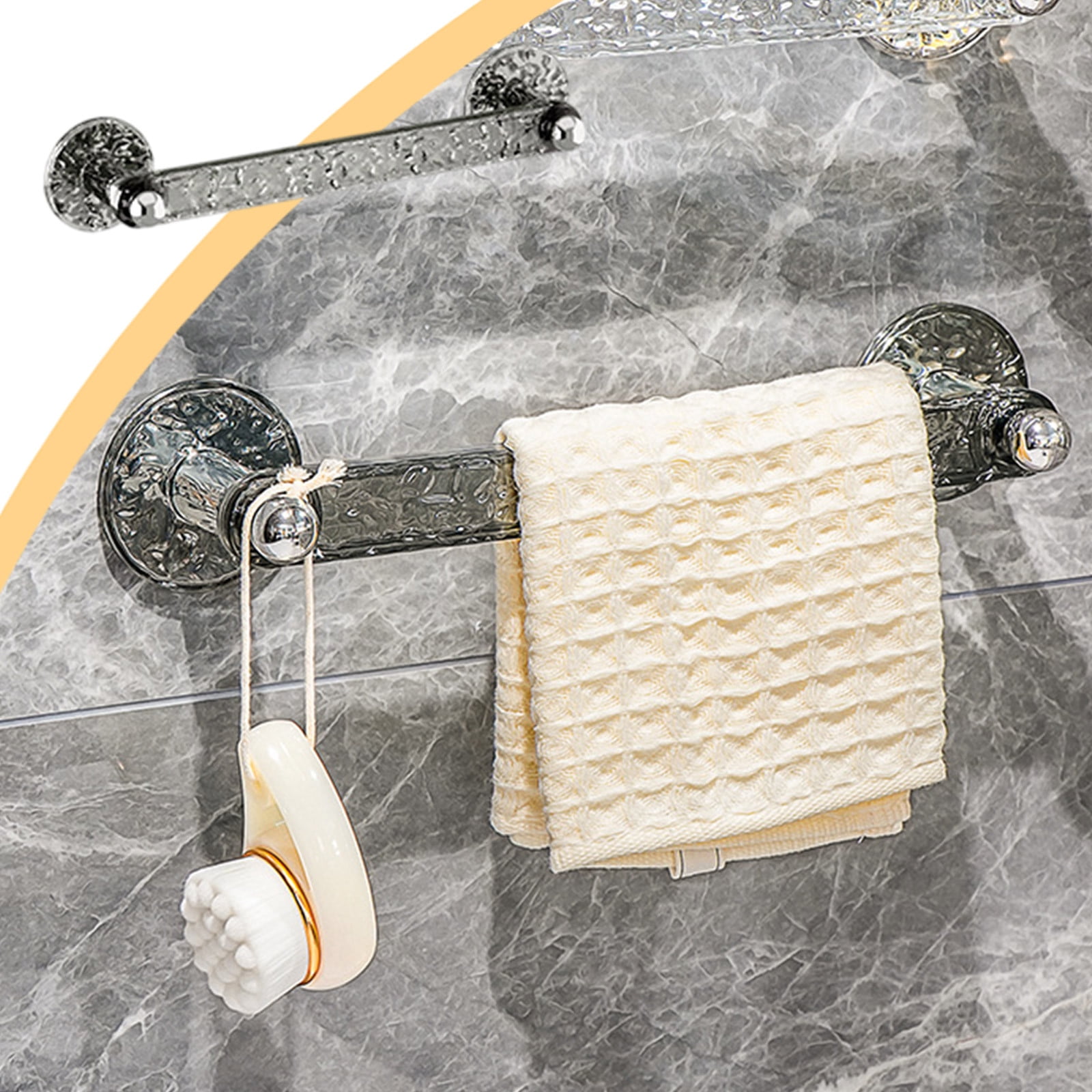 PRETXORVE Shower Hanger No Hole Towel Rack Wall Mounted Hanger Shoe ...