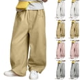 Avtoify Soft Crisp Twill Spliced Solid Trouser Summer Pants for Girls ...