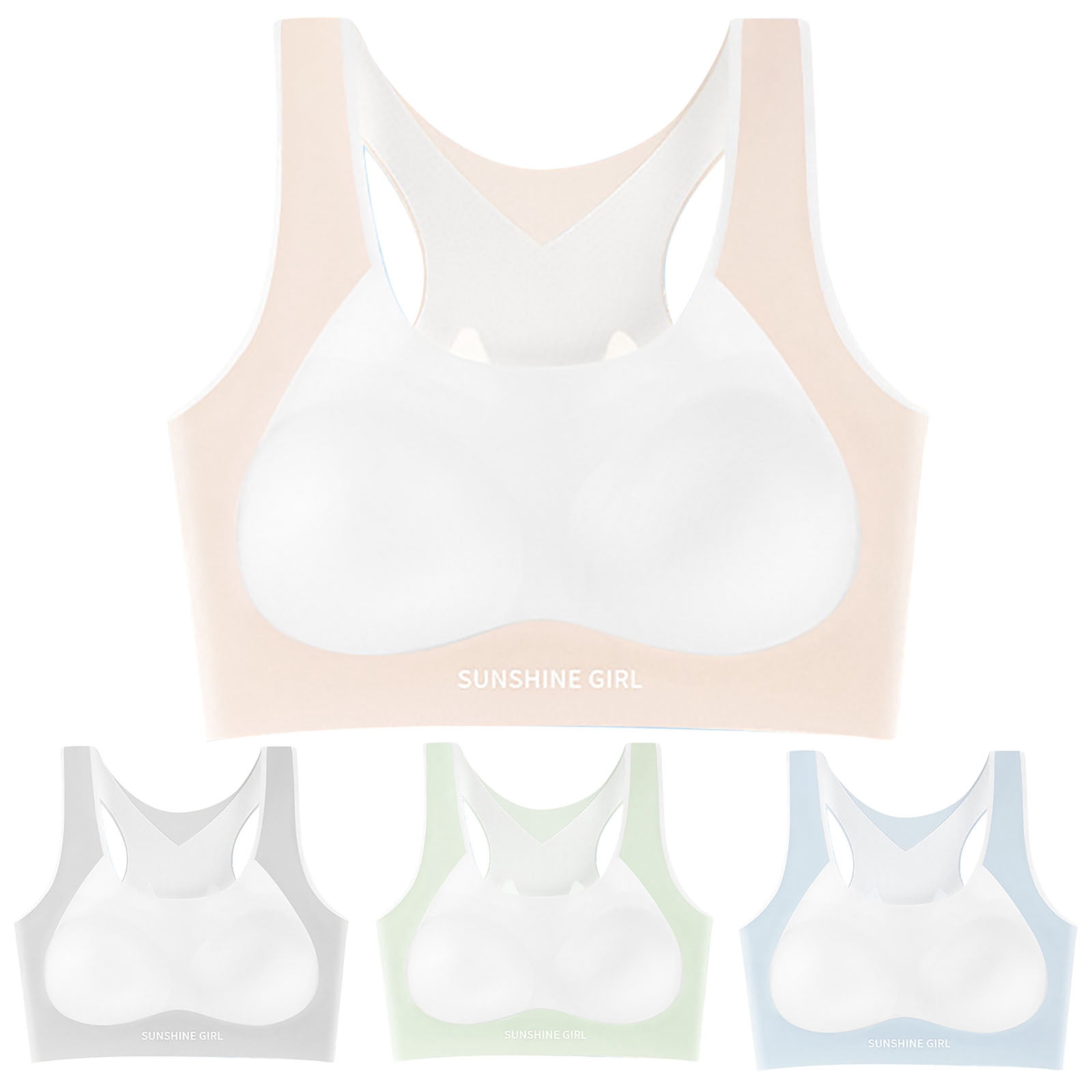 Avtoify Solid Color Soft Thin Daily Wear Summer Kids Bras Young Girls ...