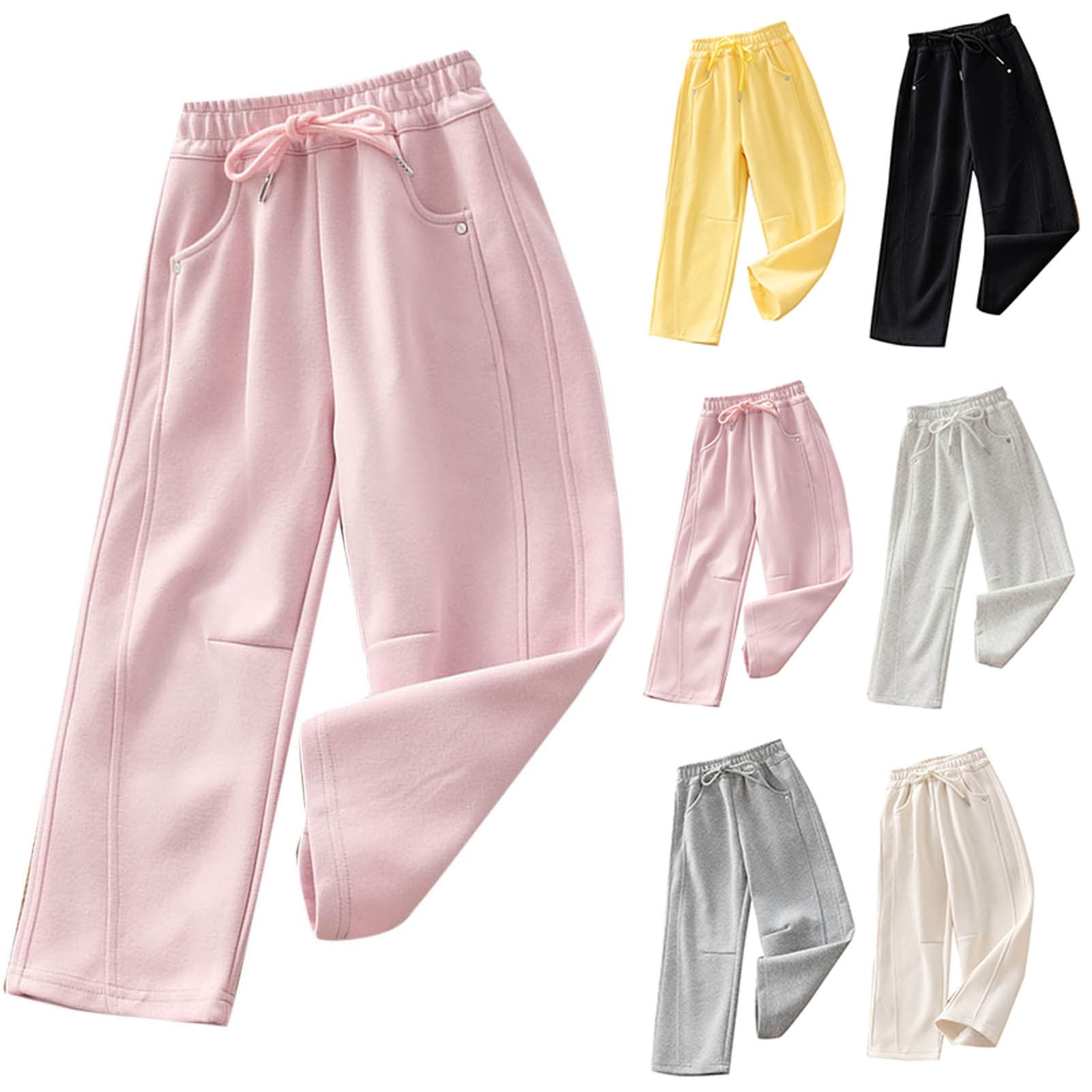 Avtoify Solid Pocket Ankle Soft Elastic Fabric Casual Pants for ...