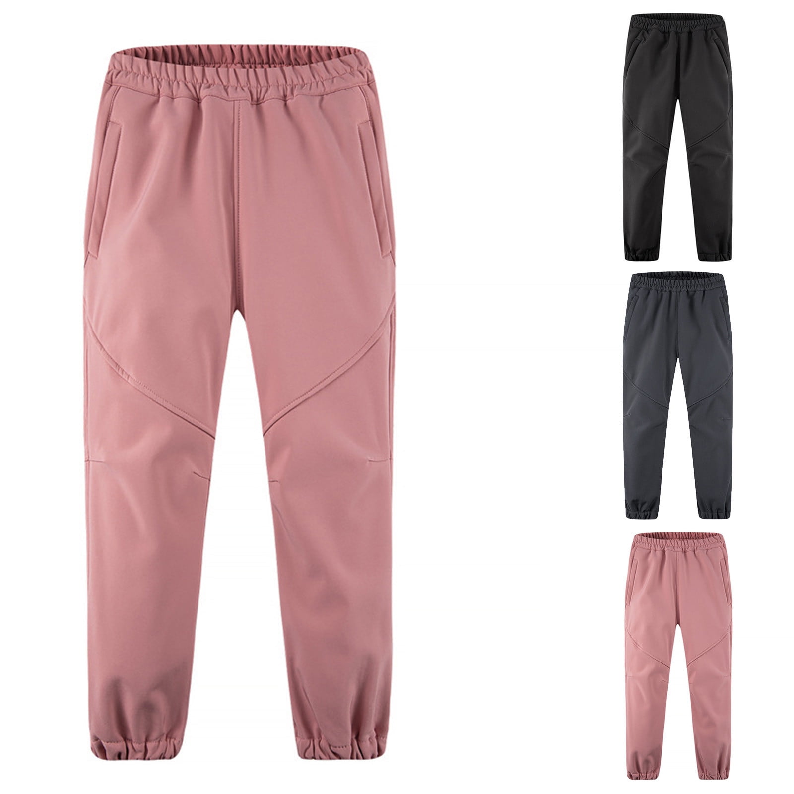 Avtoify Solid Windproof Waterproof Warm Fabric Hiking Pants for Boys ...