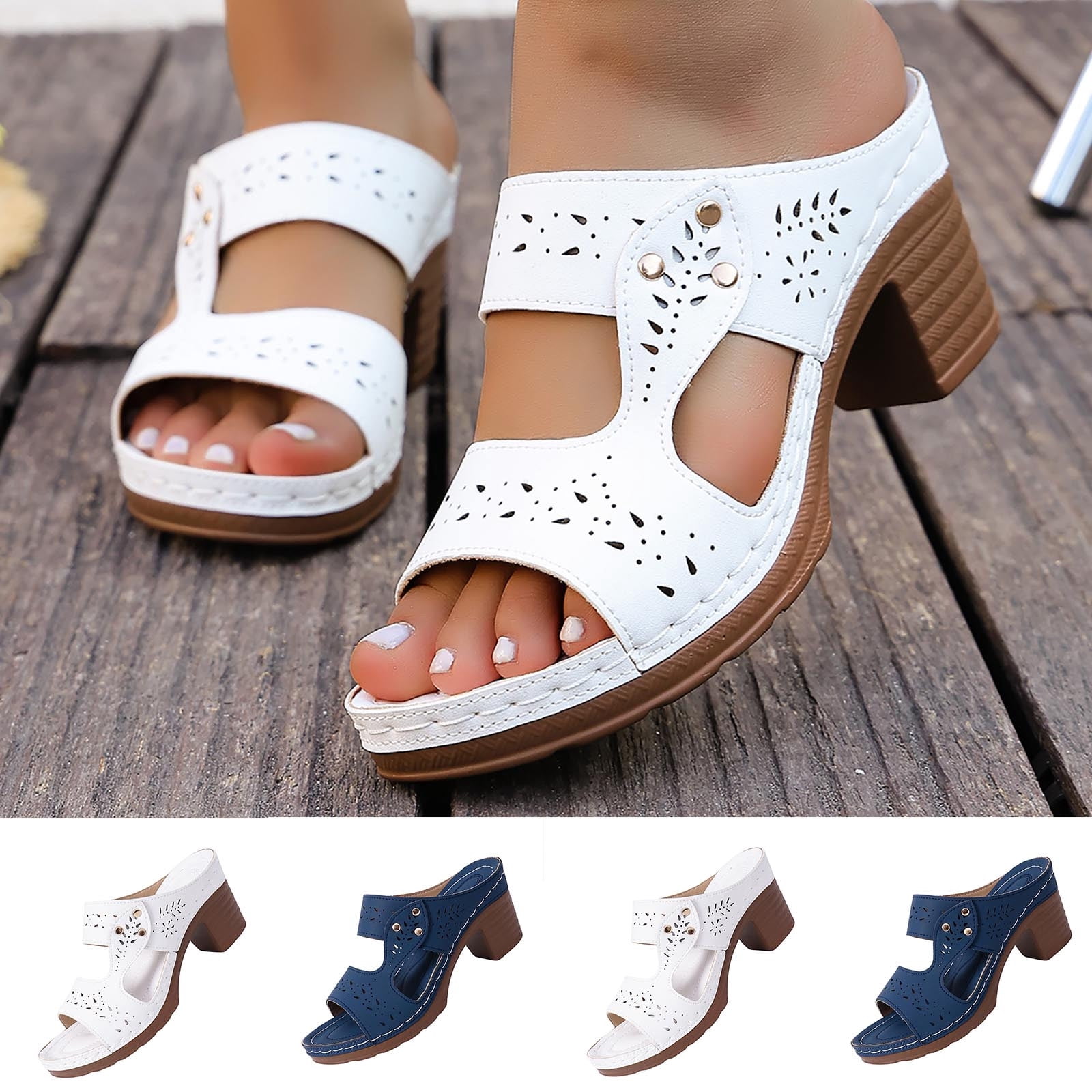 Avtoify Summer Flats Shoes Women Fashionable Casual Solid Colored ...
