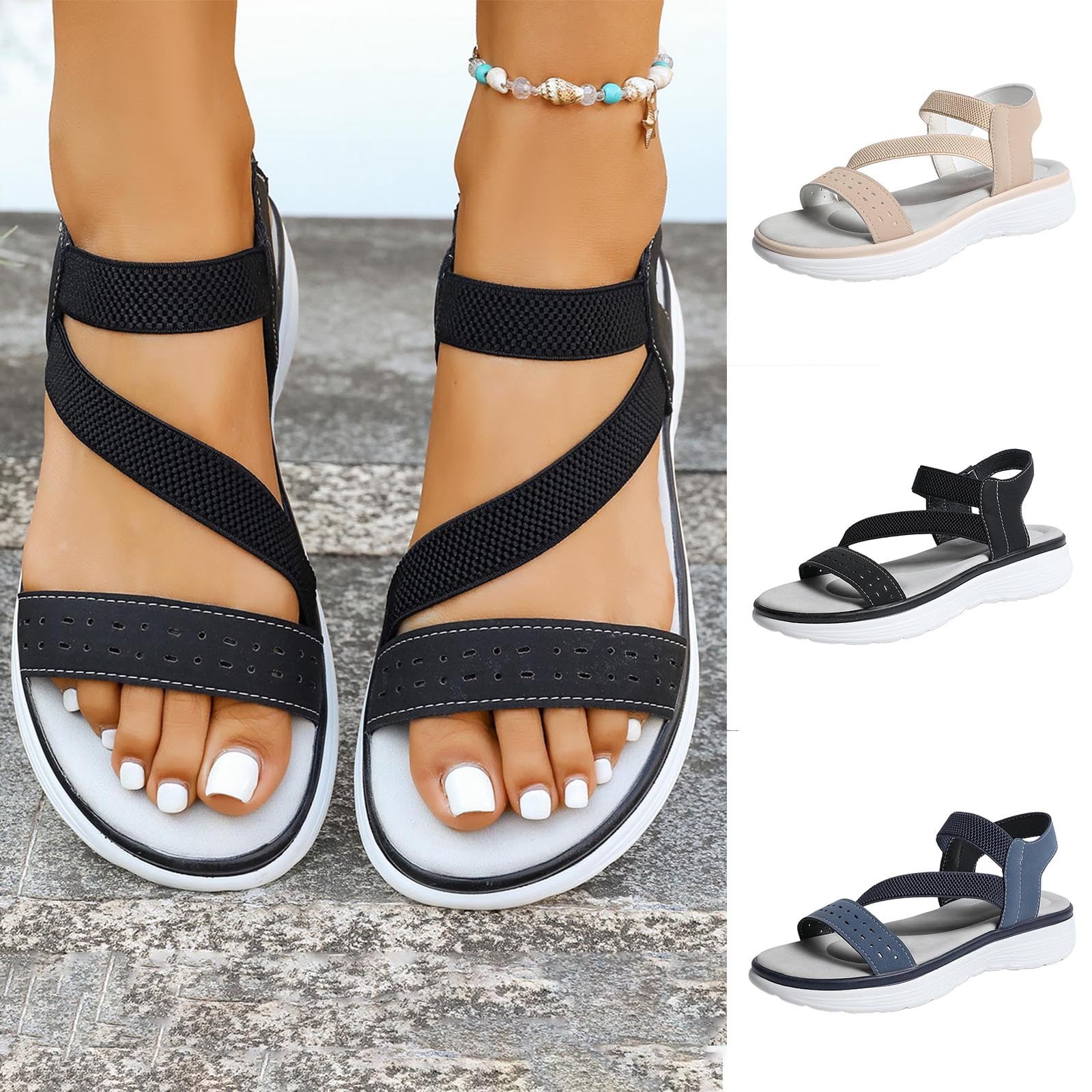 Avtoify Summer Flats Shoes Women Fashionable Casual Versatile ...