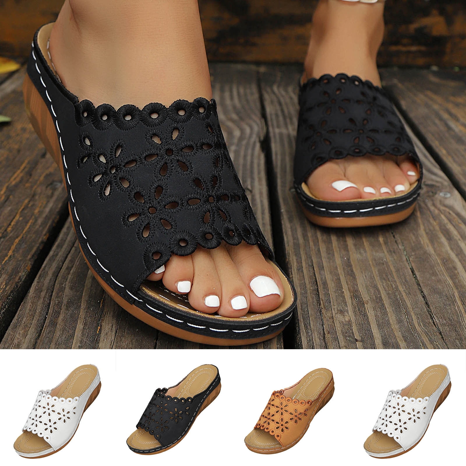 Avtoify Summer Women's Wedges Shoes Fashionable Casual Versatile Beach ...