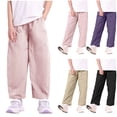 Avtoify Sun Protection Solid Curved Cut Trouser Summer Girls Casual ...