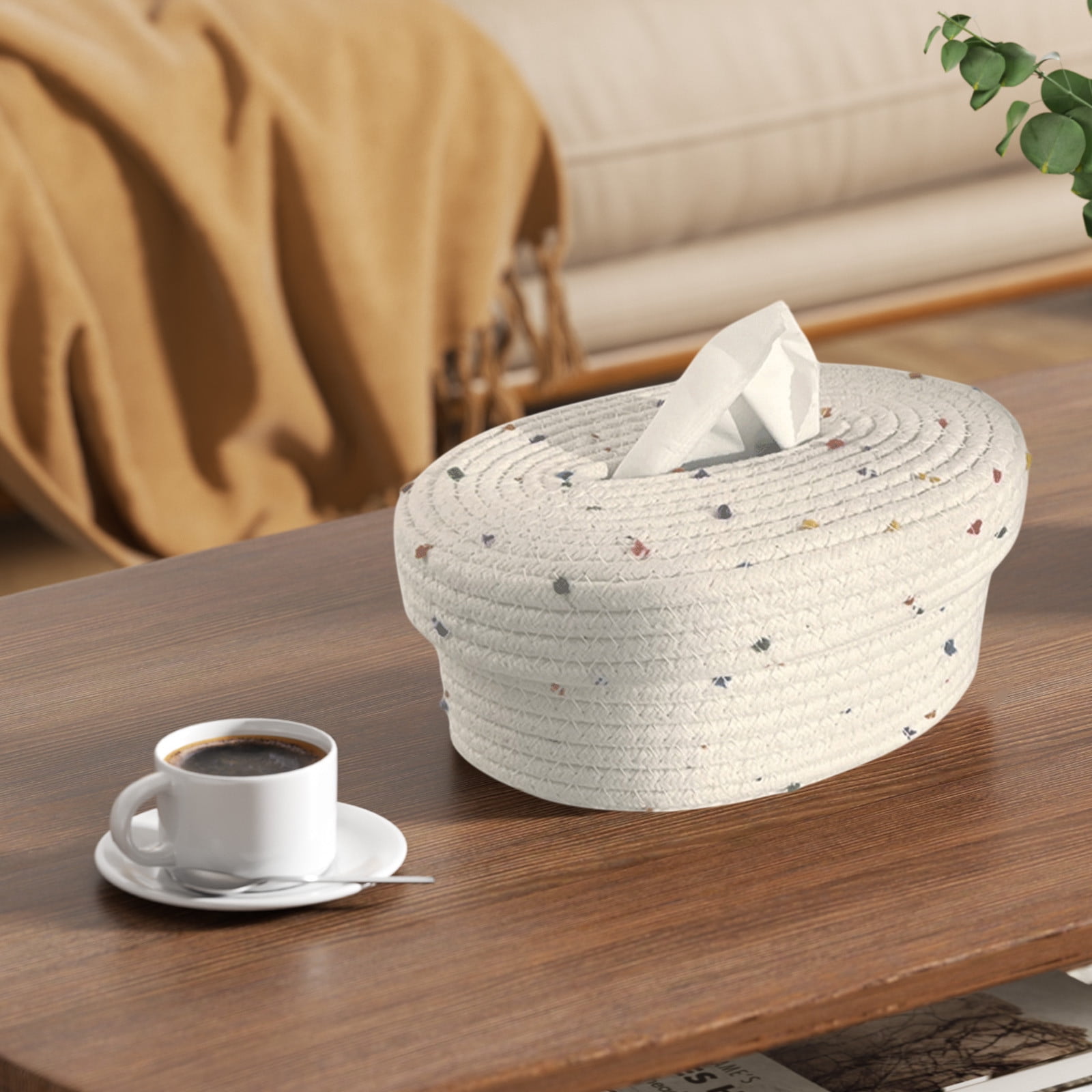 Avtoify Tissue Box Woven Storage Box Suitable For Bedroom Living Room ...