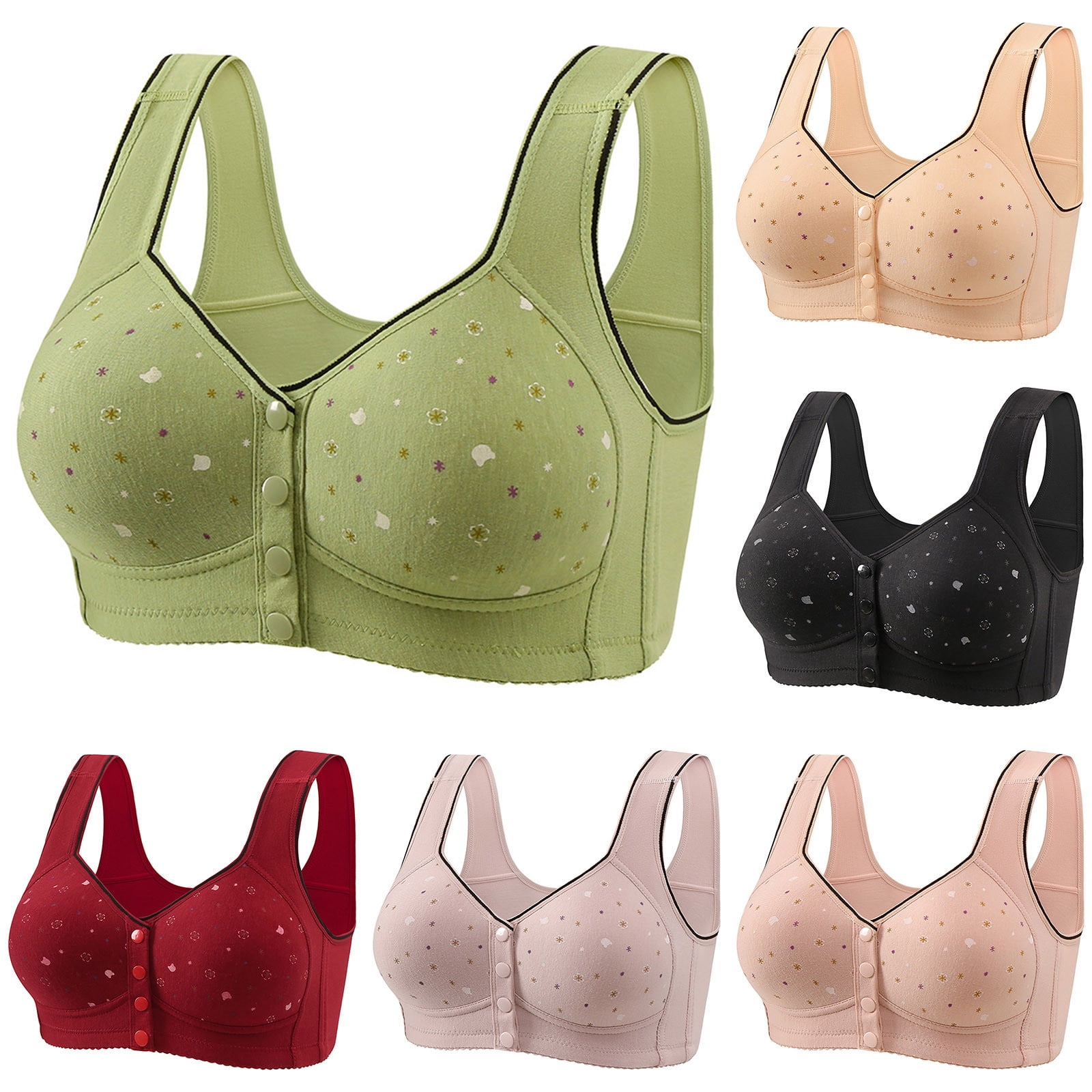 Avtoify Womans Print Thin Style Ventilate Large Size Summer Womens Bras ...