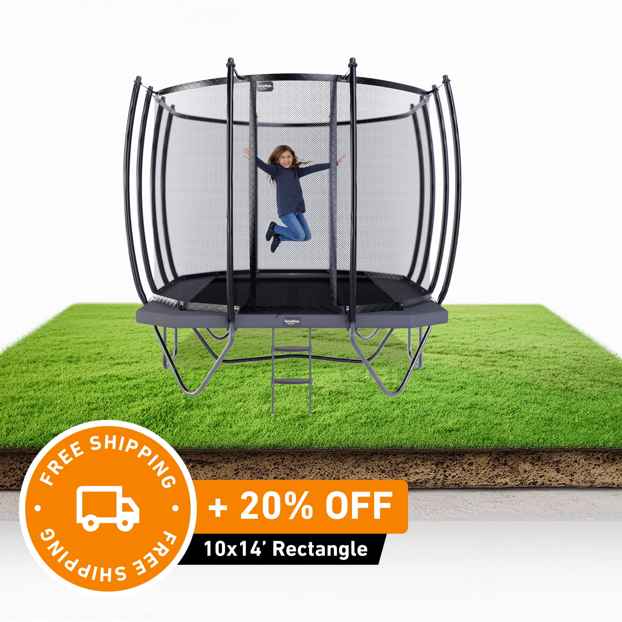 10x14' Rectangle Trampoline Pro-Line Avyna Above Ground with Enclosure ...