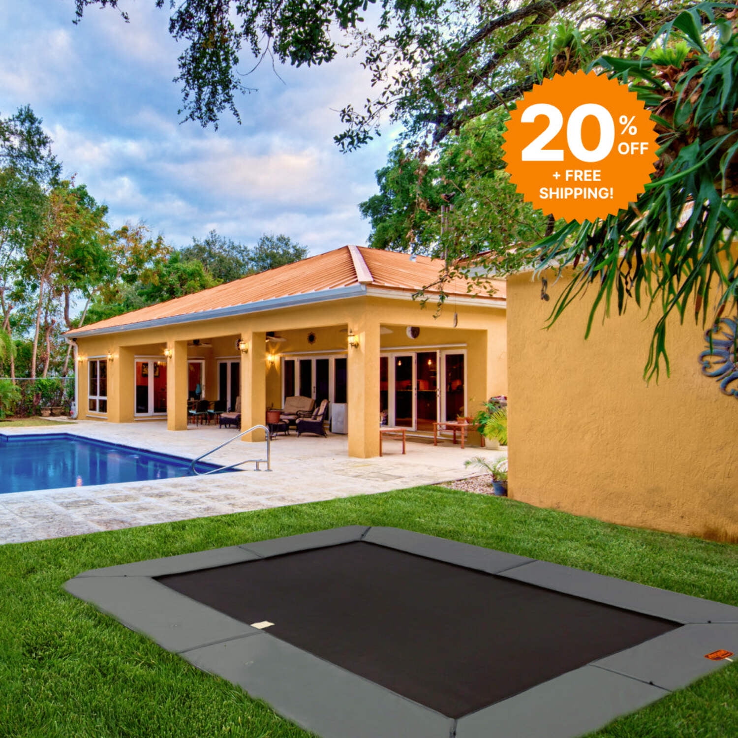 Avyna Pro-Line 10x14' In-Ground Trampoline with Enclosure - For Kids & Adults - Walmart.com