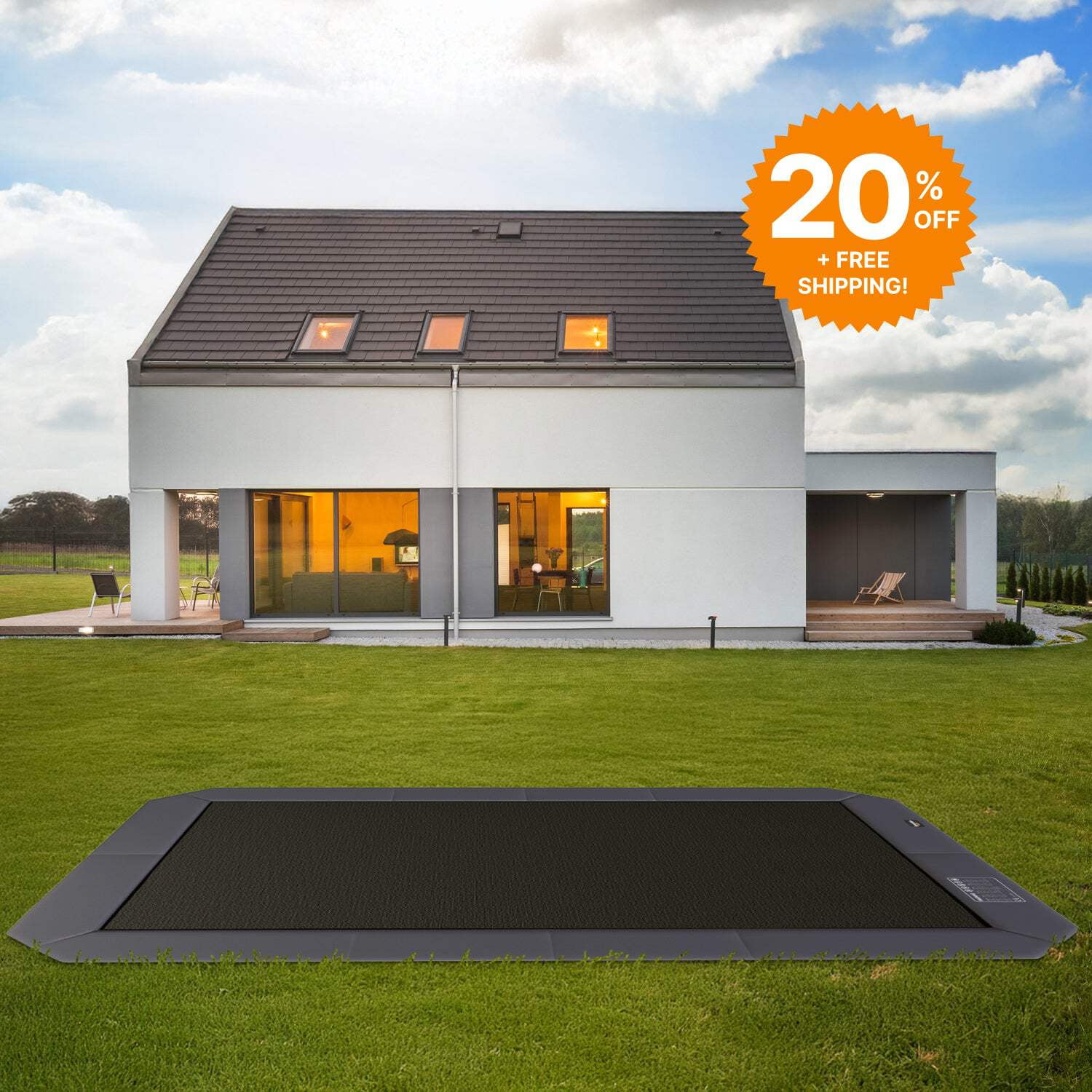 12x18' Rectangle Pro-Line MAX Avyna In-Ground Trampoline - Walmart.com