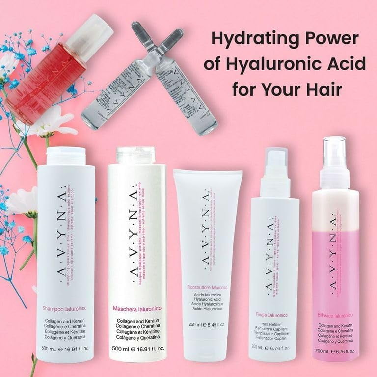 Avyna Shampoo laluronico Intensive Hair 500ml, 16.91 Fl Oz (Pack of 1 ...