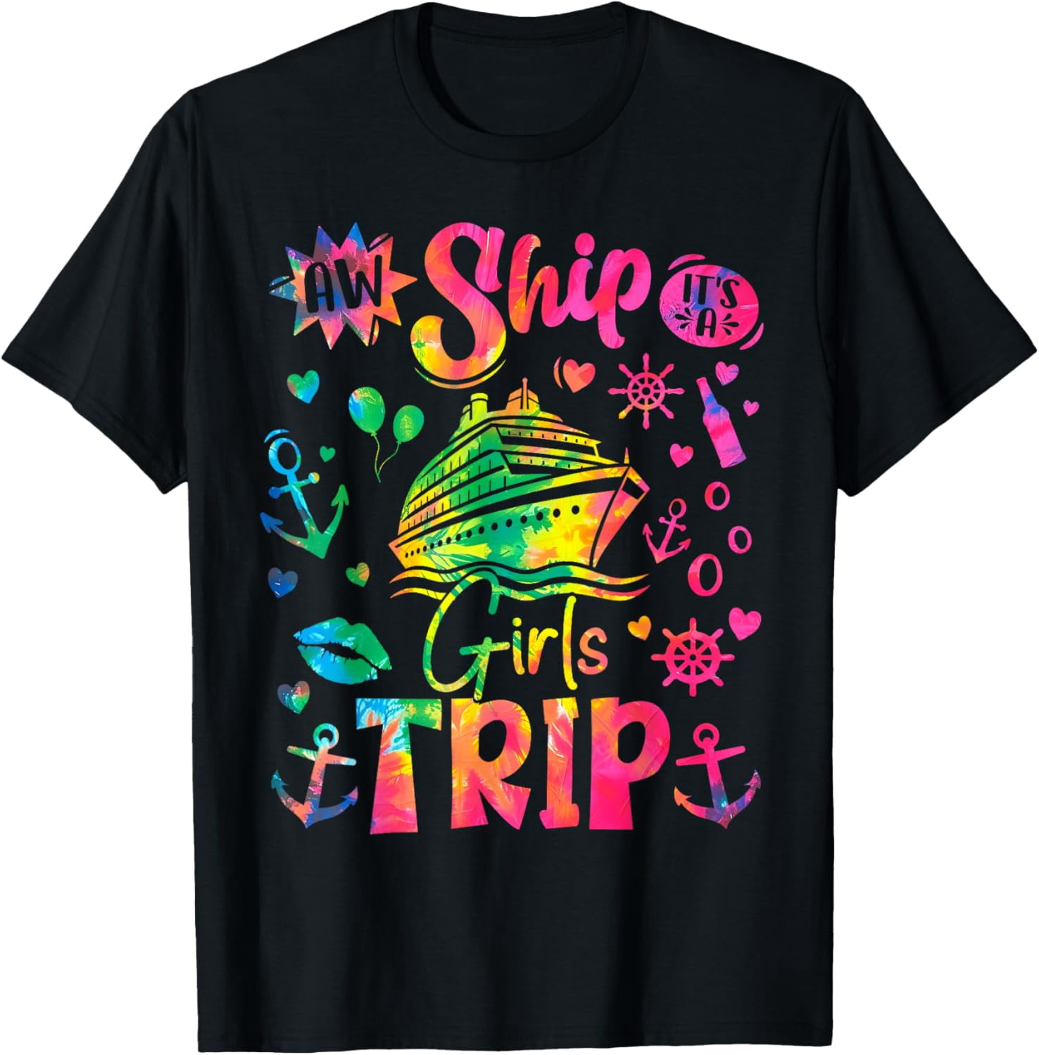 Aw Ship It's A Girls Trip Weekend 2025 Vacation Matching T-Shirt ...