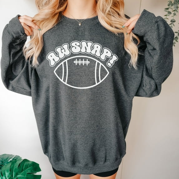 Aw Snap Football Crewneck T-Shirt, Funny Sports Football Tailgate Party ...