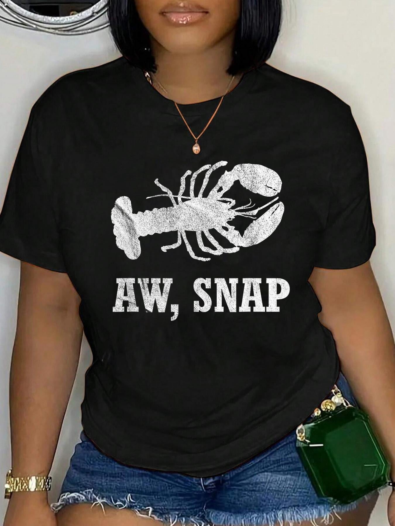 Aw Snap Funny Lobster Pun Novelty Graphic T-Shirt - Walmart.com
