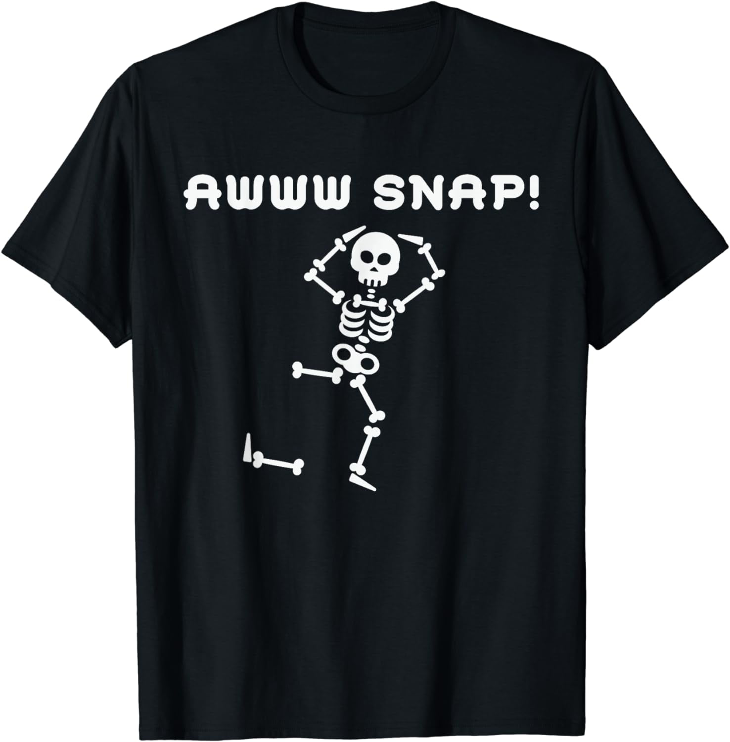 Aw Snap! My Broken Bones Spooky Skeleton Broken Leg X-ray T-Shirt ...