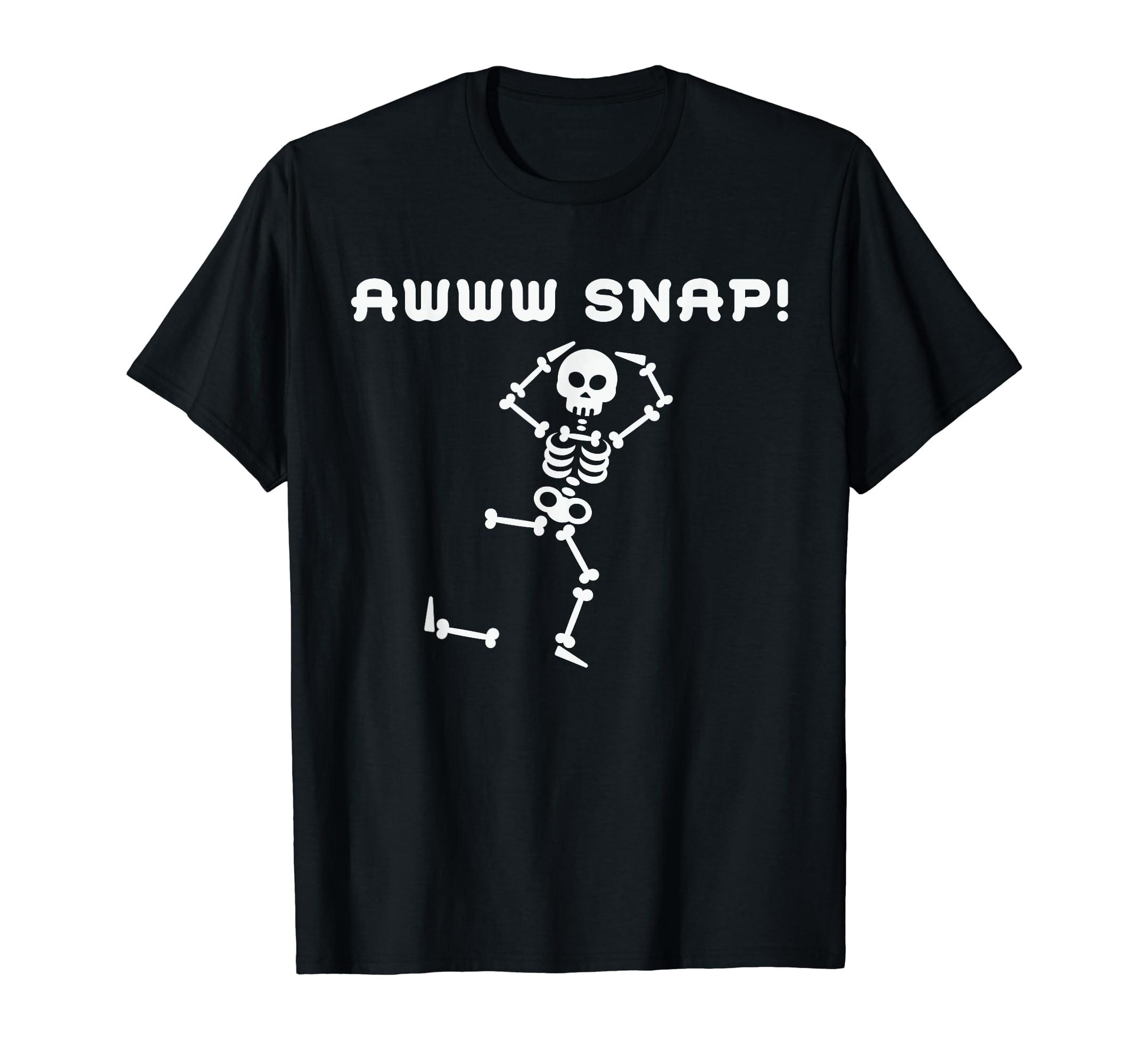 Aw Snap! My Broken Bones Spooky Skeleton Broken Leg x-ray T-Shirt ...