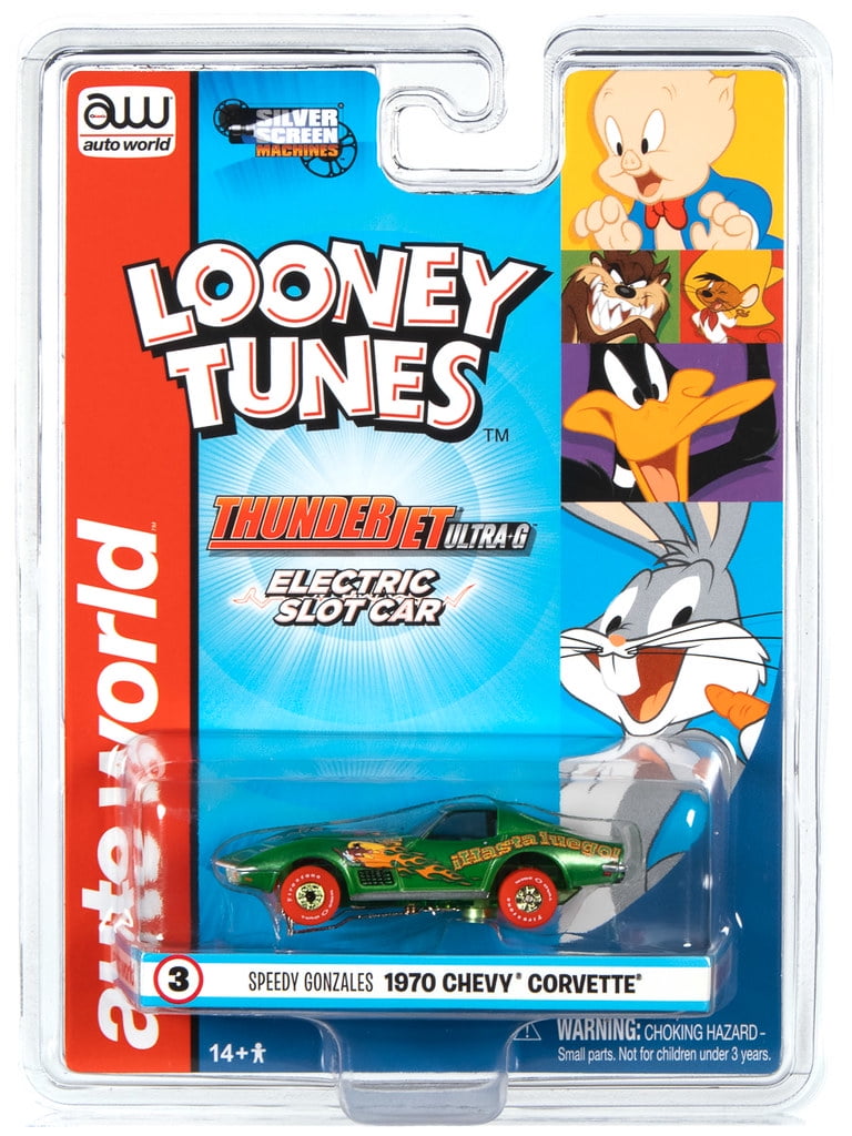 Aw Thunderjet Sc363 R33 Silver Screen Slot Car Speedy Gonzales 70 Chevy ...