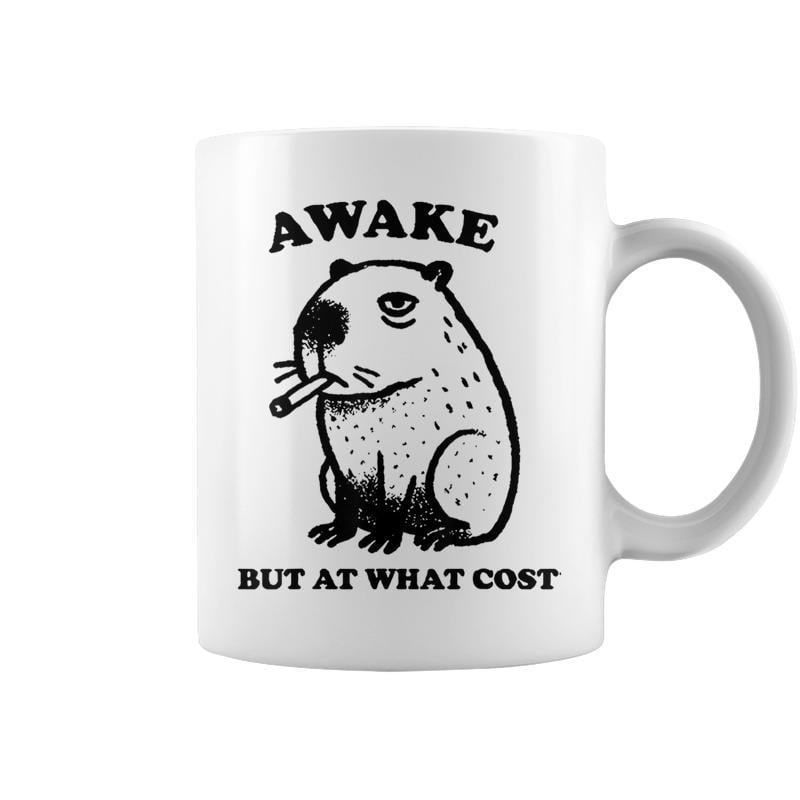 Awake But At What Cost Smoking Capybara Coffee Mugs - Walmart.com