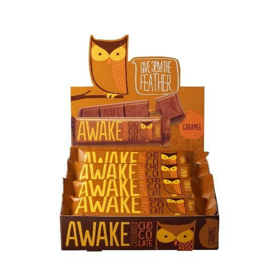 Awake Caffeinated Chocolate Energy Bar, Caramel Chocolate Energy Bar, 1 ...