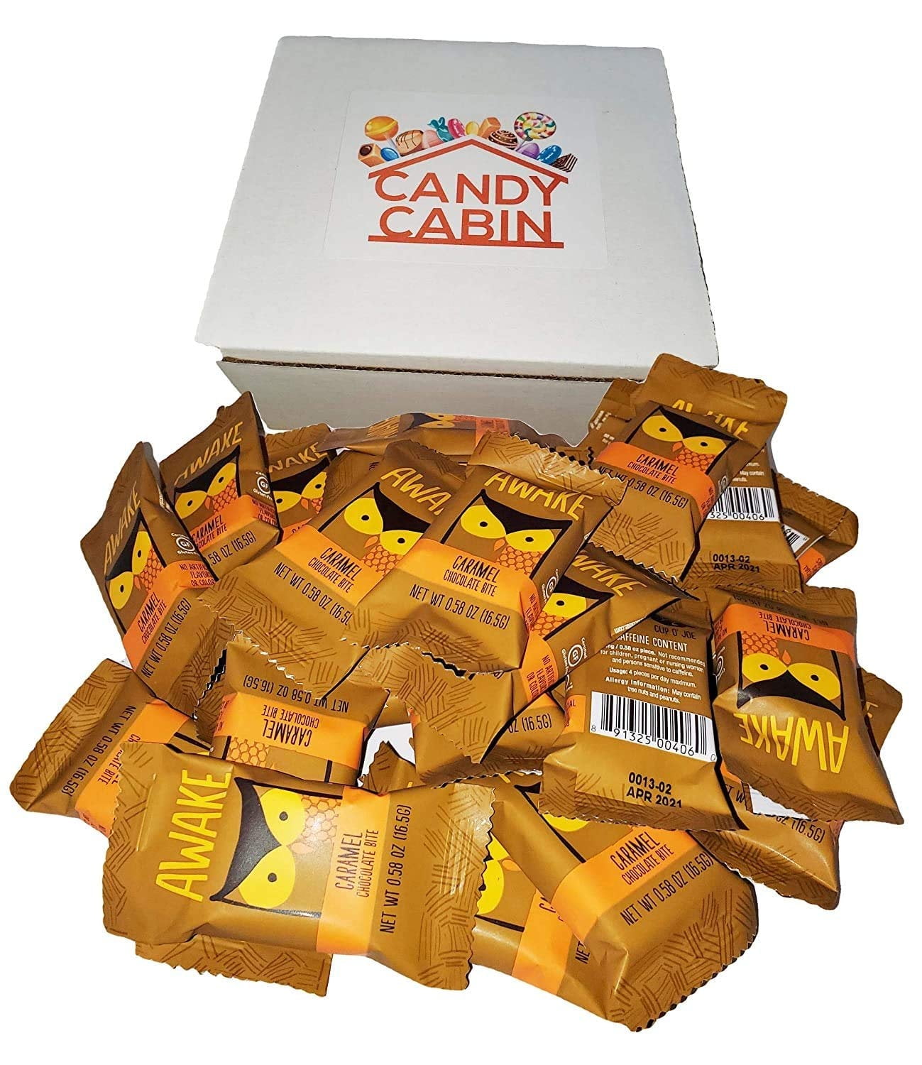 Awake Caffeinated Chocolate Energy Bites Gift Box 15 count Caramel ...