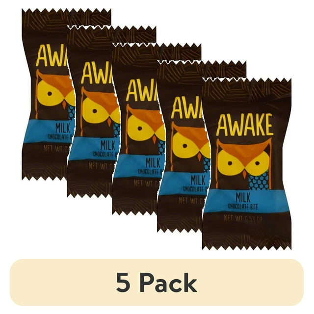(5 pack) Awake Caffeinated Chocolate Energy Bites, Milk Chocolate ...