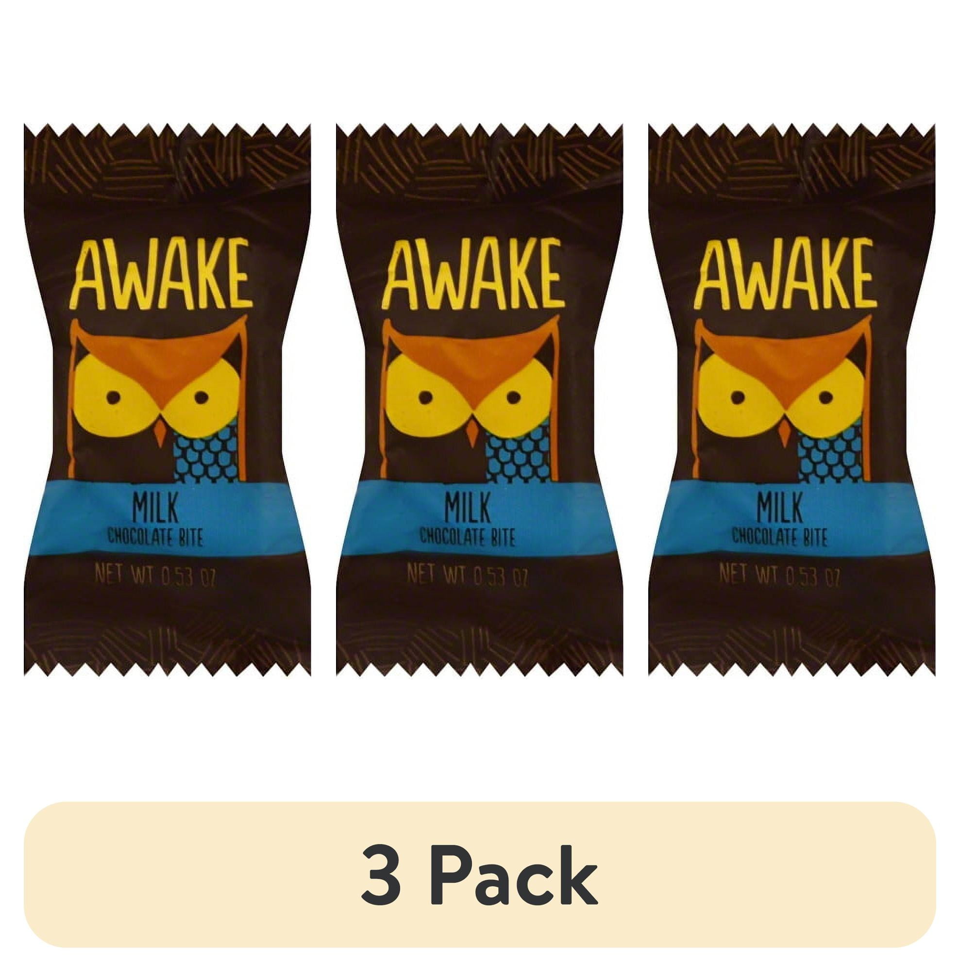 (3 pack) Awake Caffeinated Chocolate Energy Bites, Milk Chocolate ...