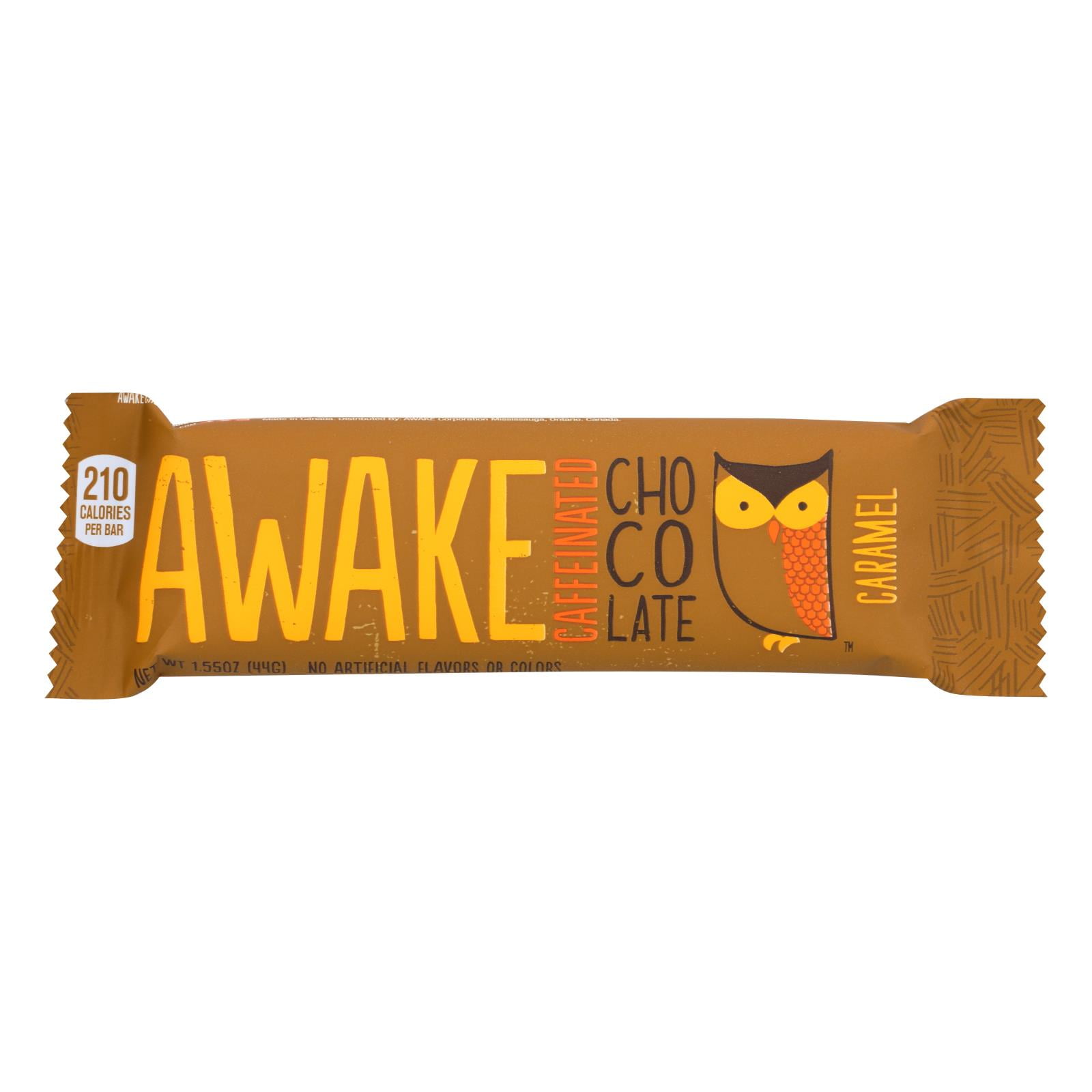 Awake Chocolate - Bar Caffeinated Chocolate - Case of 12 - 1.55 OZ ...