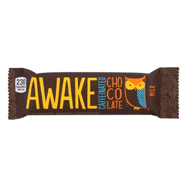 AWAKE Dark Chocolate Caffeinated Candy Bar, 1.55 Oz, 12 Ct - Walmart.com