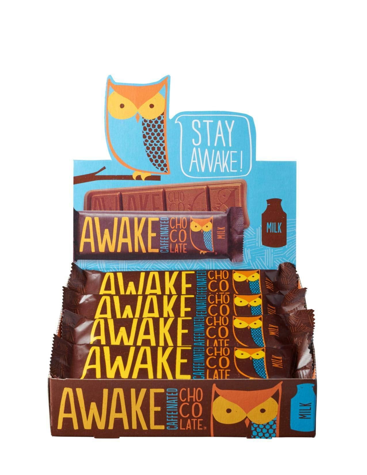 Awake Milk Chocolate Bar, 1.55 Ounce - 12 per pack -- 6 packs per case. - Walmart.com