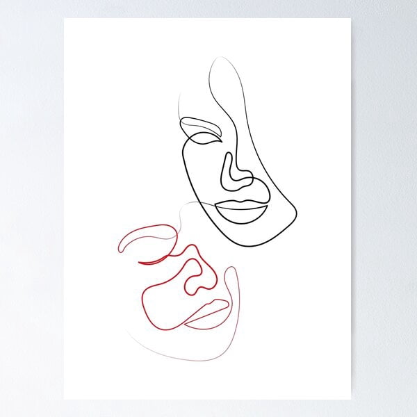 Awake Not Awake | One Line Drawing | One Line Art Poster Wall Art ...