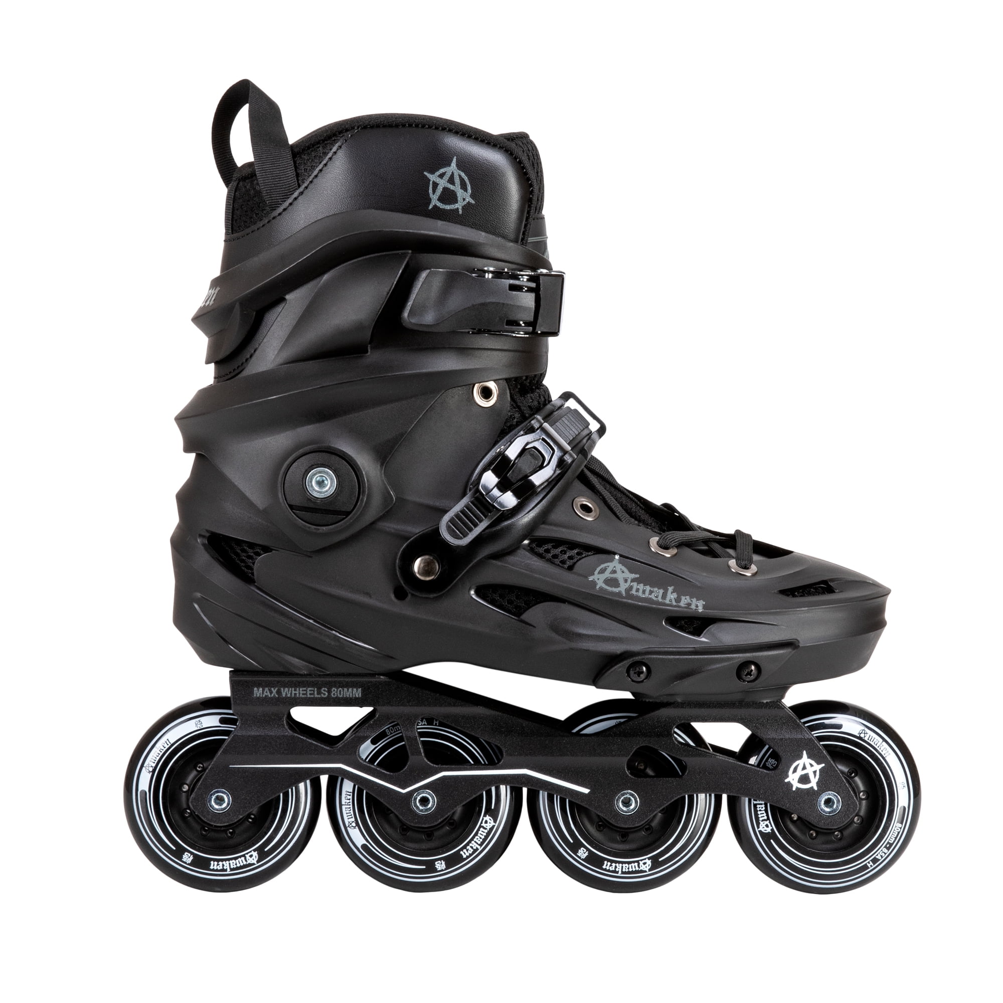 Awaken 4 Wheel Inline Skate Roller Blades (Black, 7) - Walmart.com