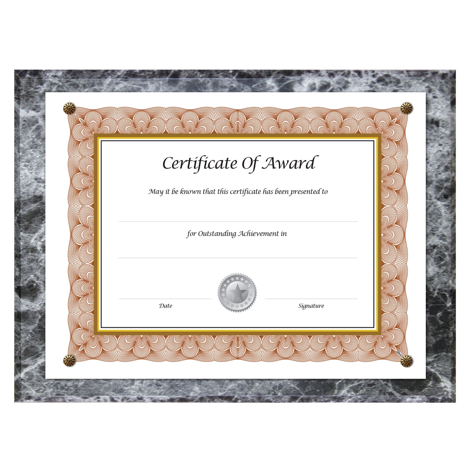 Award-A-Plaque Document Holder, Acrylic/plastic, 10-1/2 X 13, Black ...