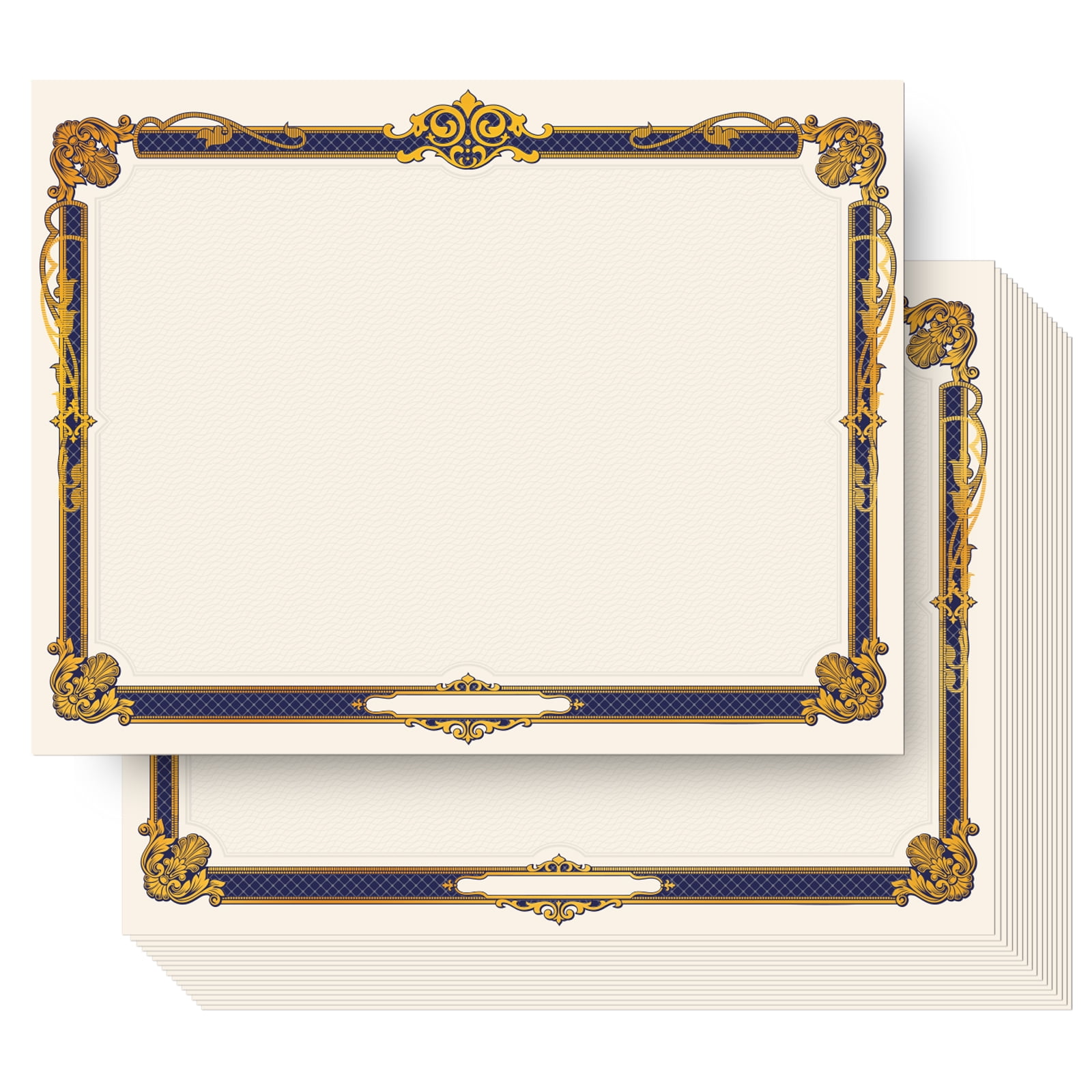 Award Certificate Paper, 30 Count Gold Foil Blank Certificate Paper 8.5 ...